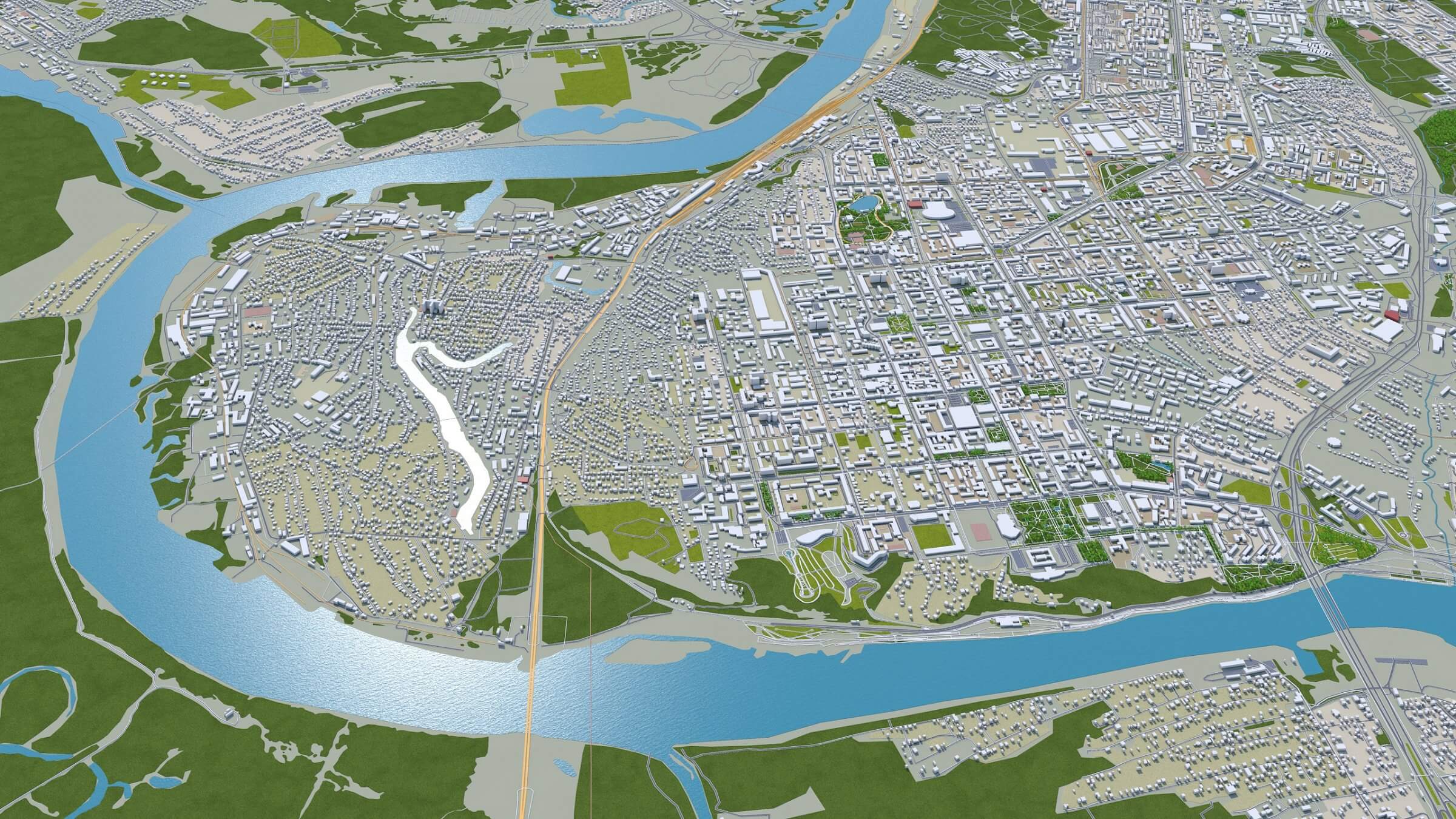 UFA, Russia 90km - 3D Model by 3dstudio