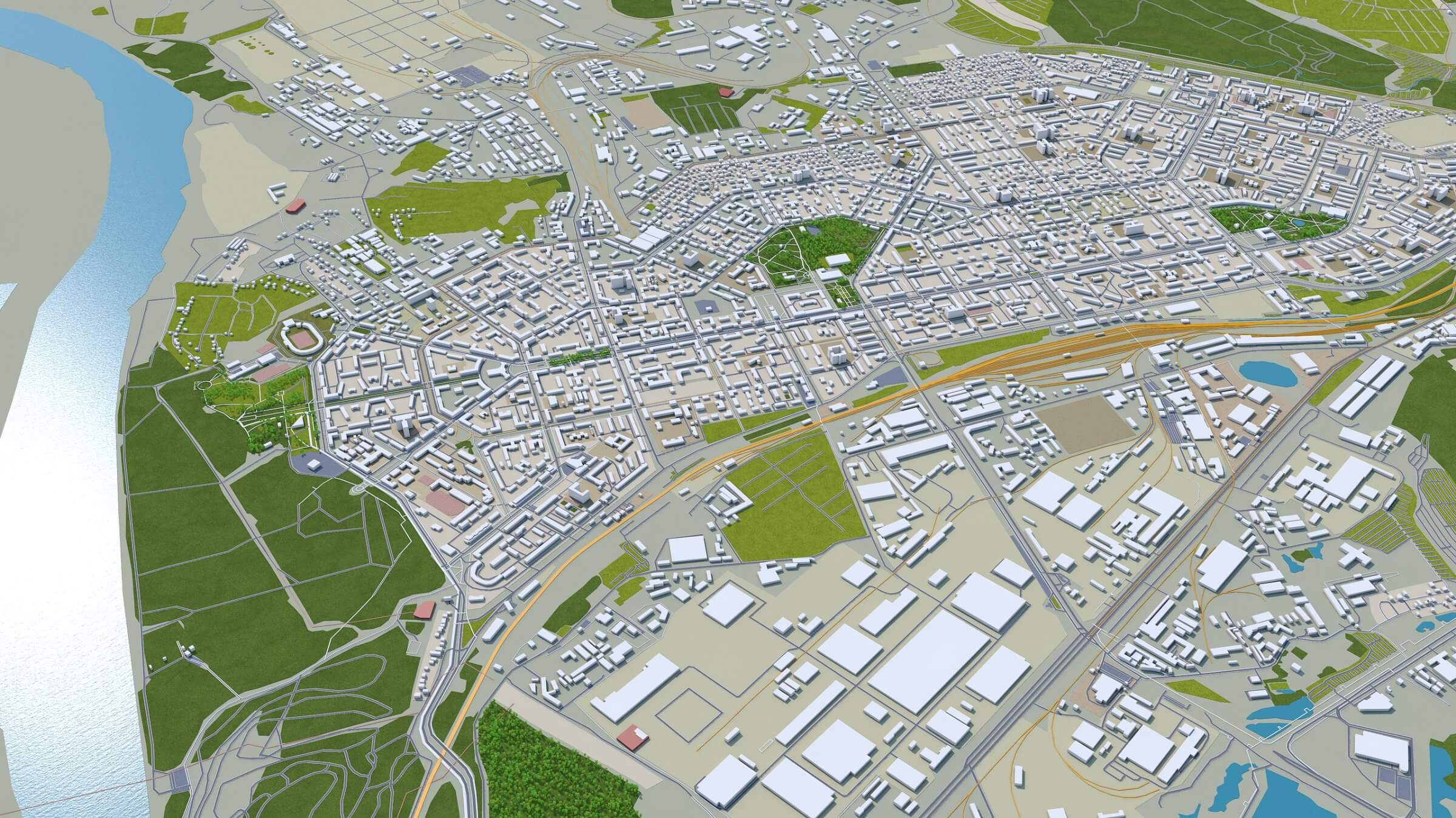 UFA, Russia 90km - 3D Model by 3dstudio