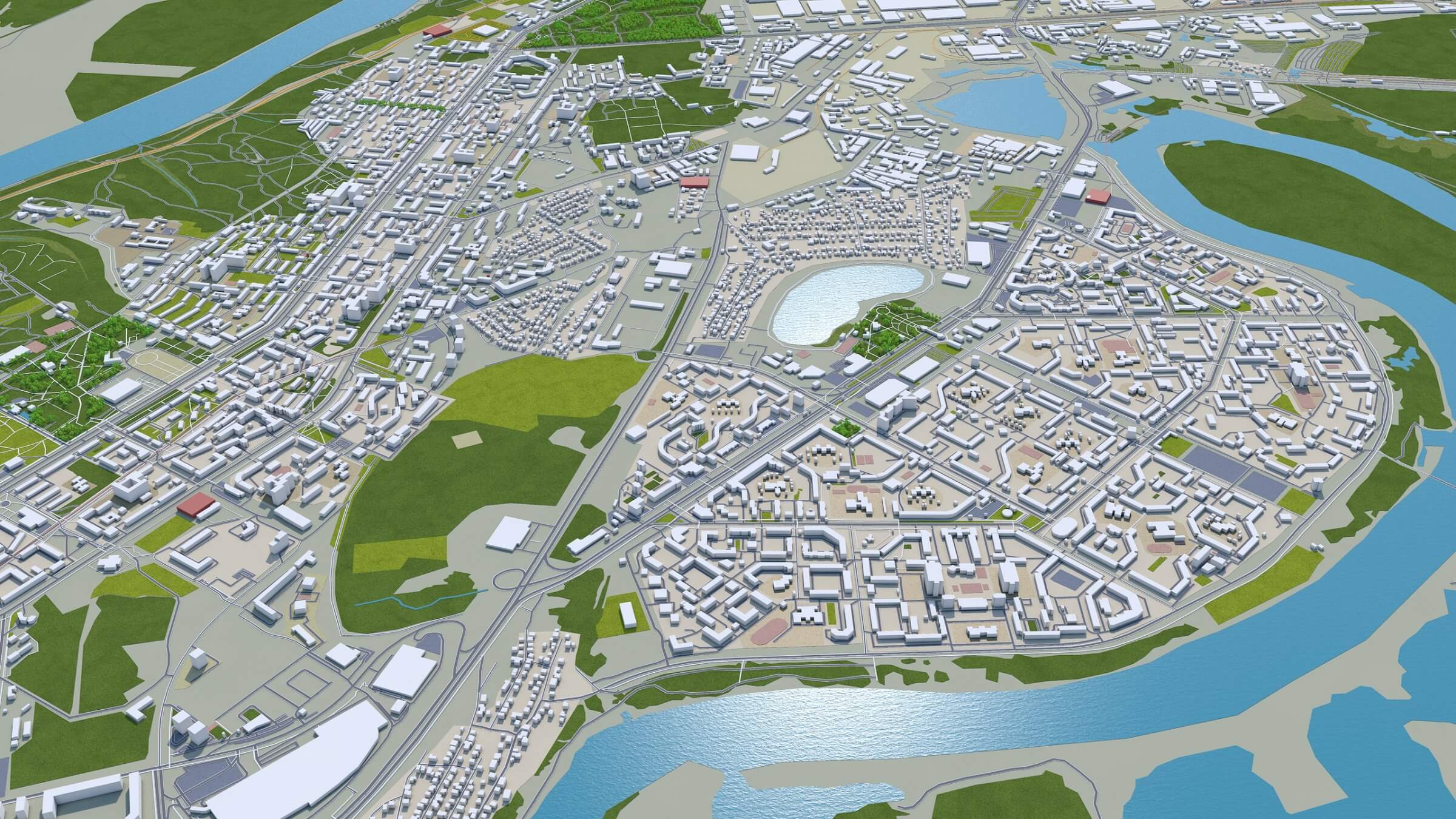 UFA, Russia 90km - 3D Model by 3dstudio