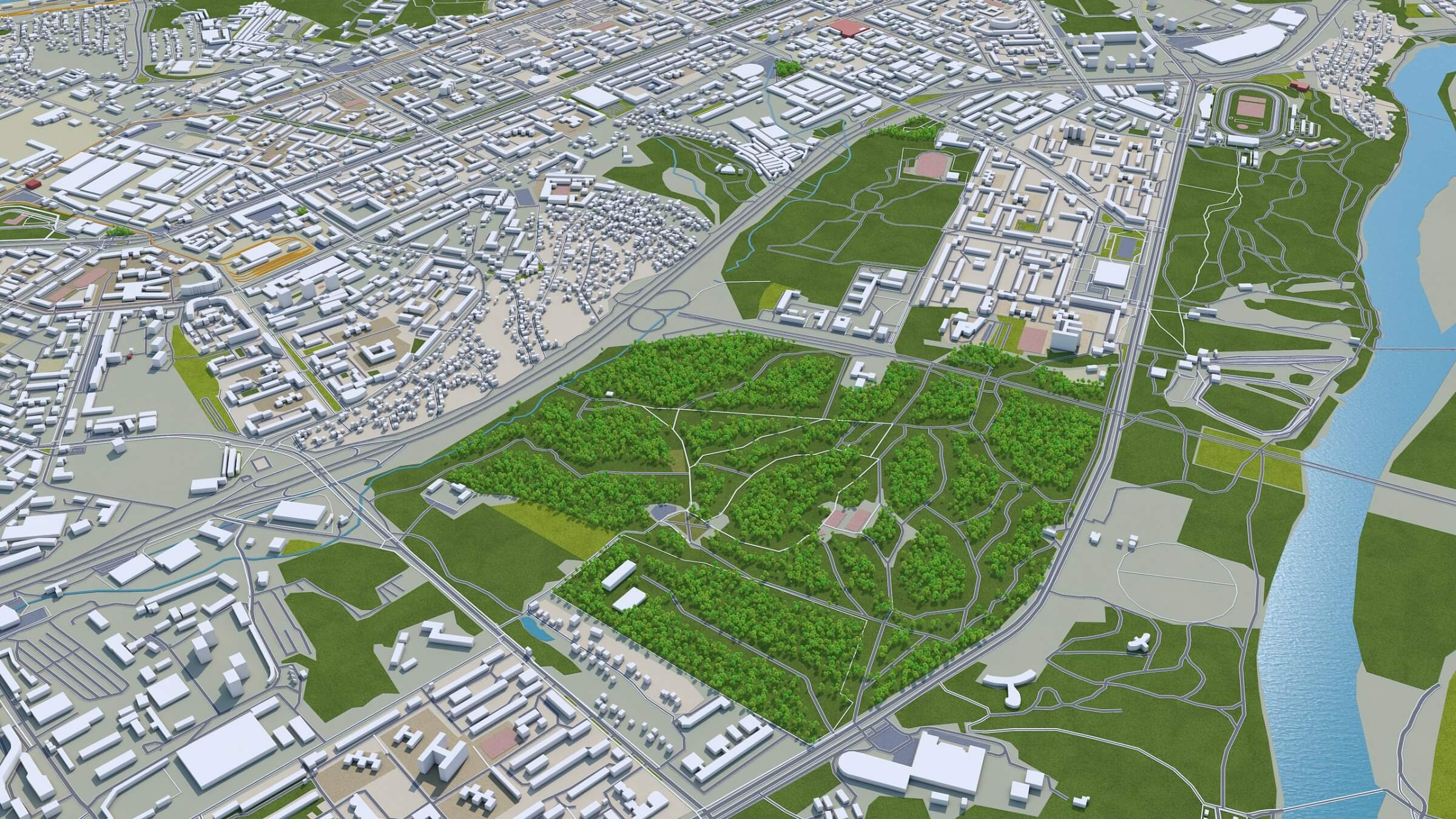 UFA, Russia 90km - 3D Model by 3dstudio