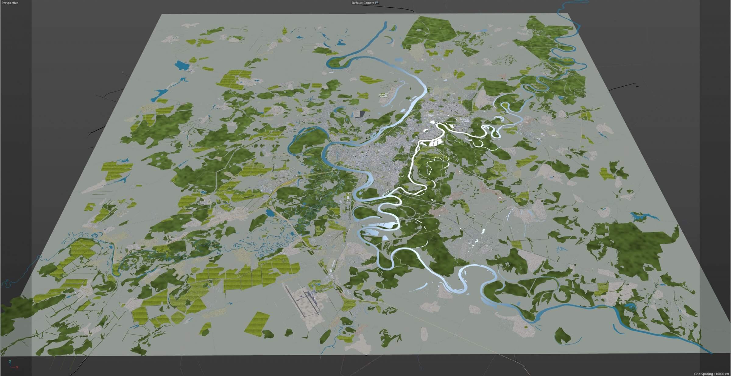 UFA, Russia 90km - 3D Model by 3dstudio