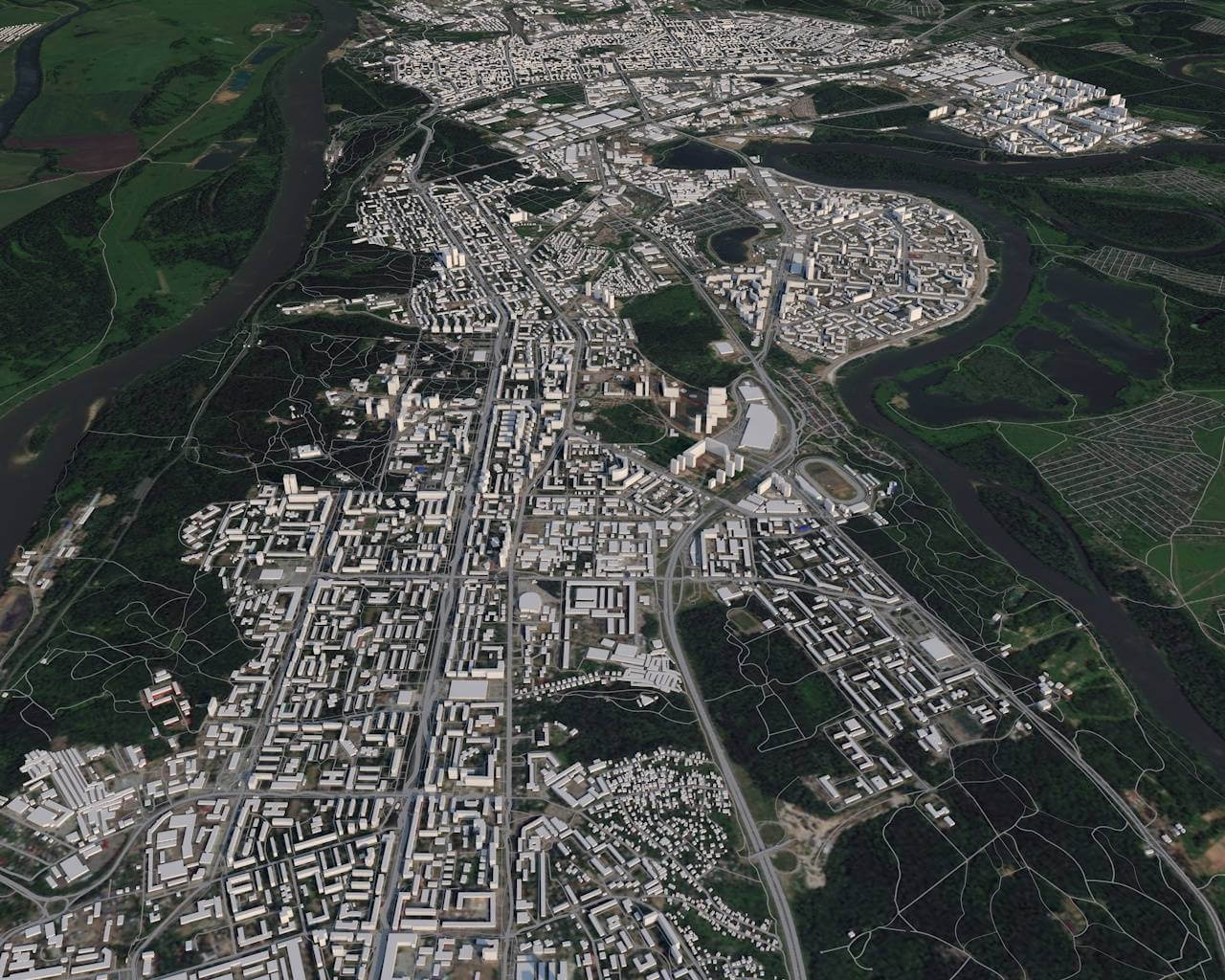 Ufa Russia - 3D Model by 3dstudio