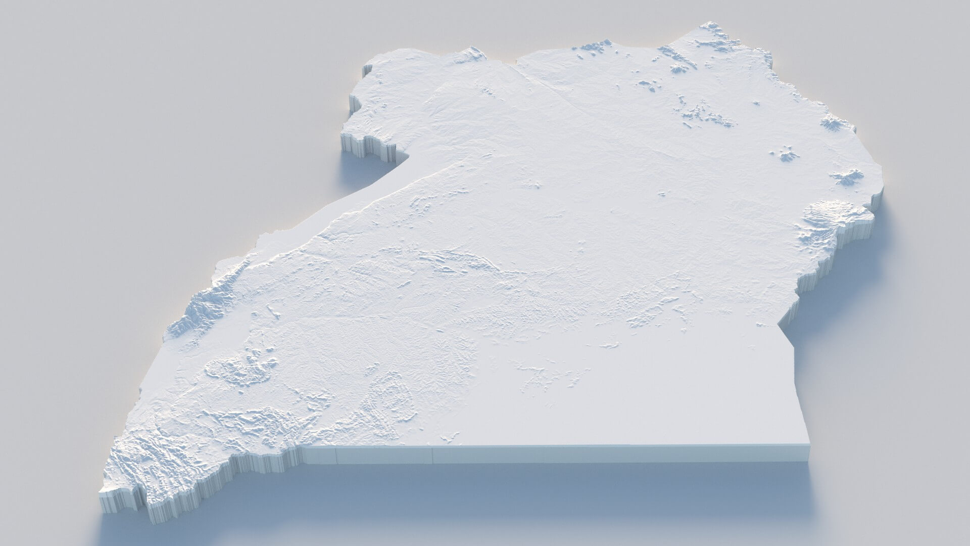 Uganda Terrain Map - 3D Model by 3dstudio