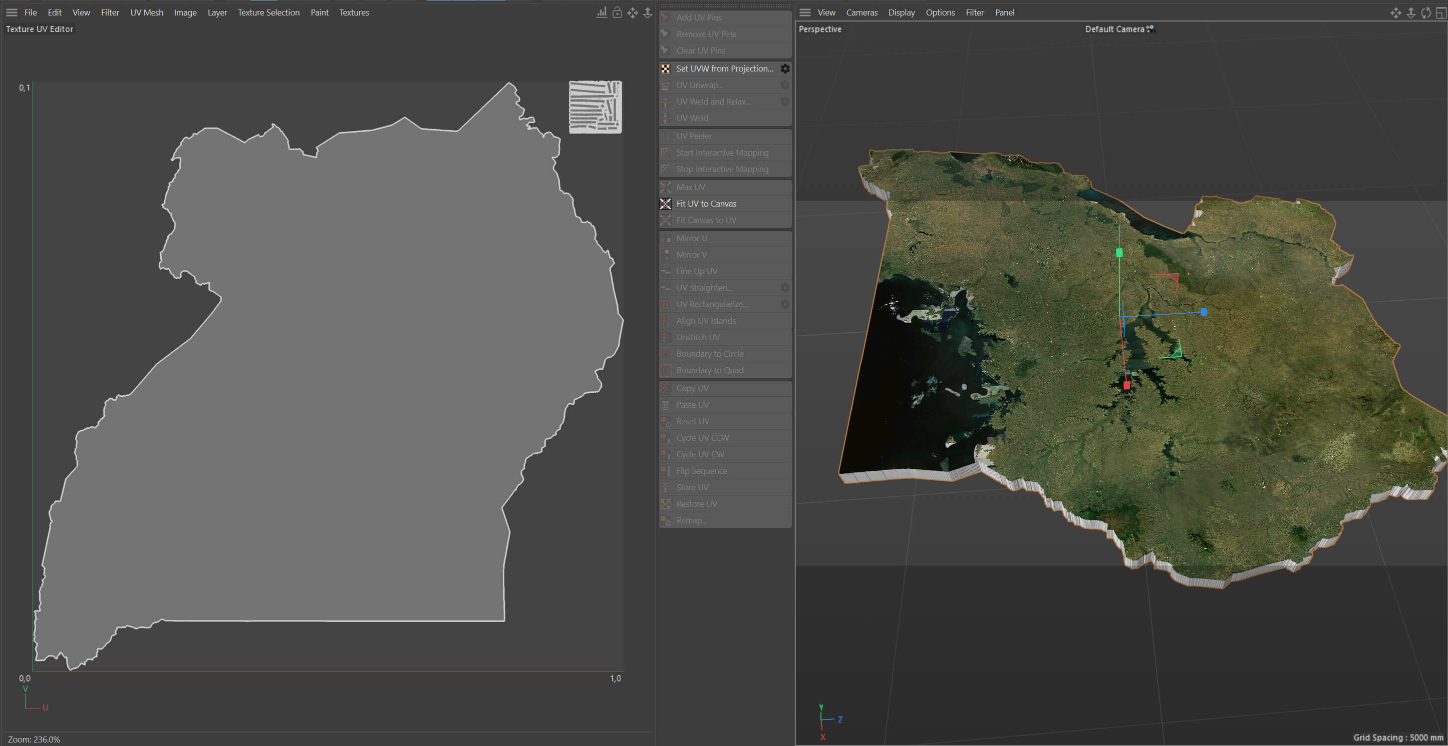 Uganda Terrain Map - 3D Model by 3dstudio