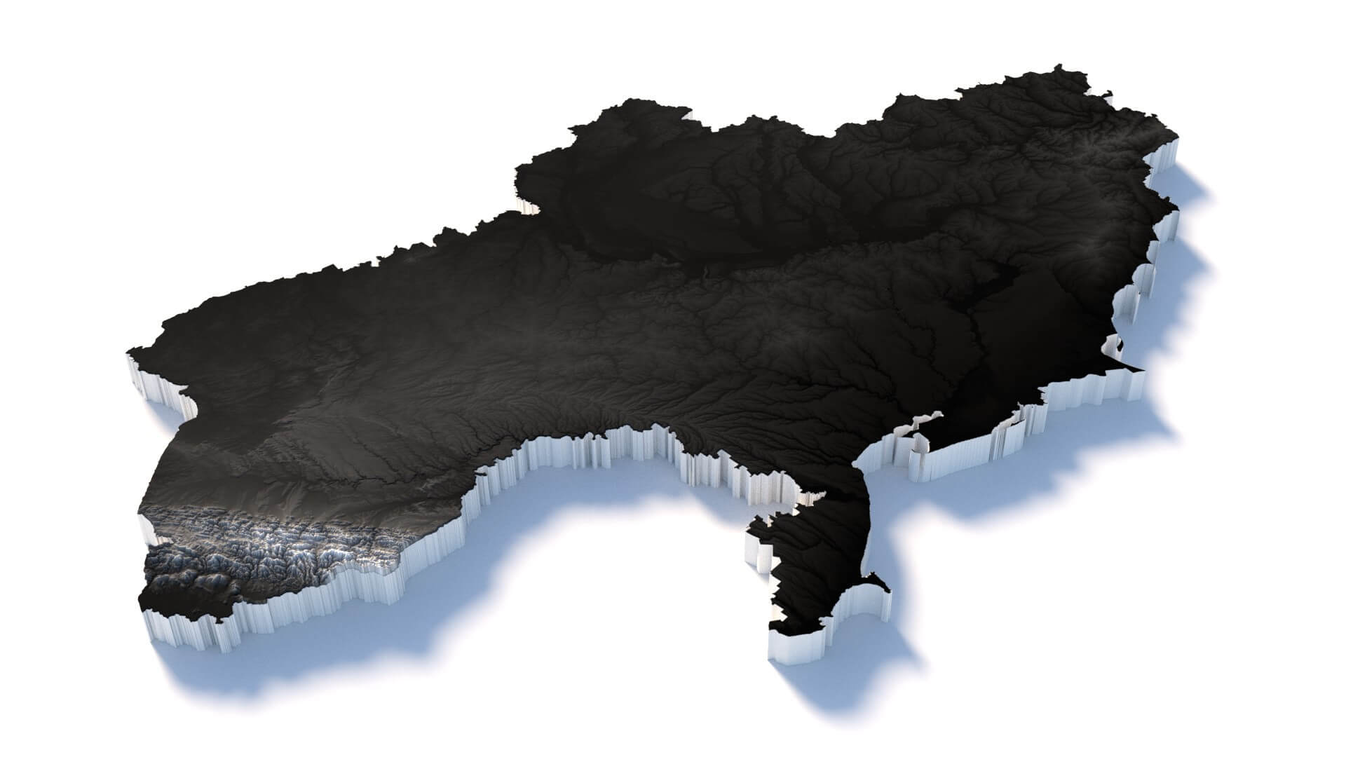Ukraine Terrain Map - 3D Model by 3dstudio