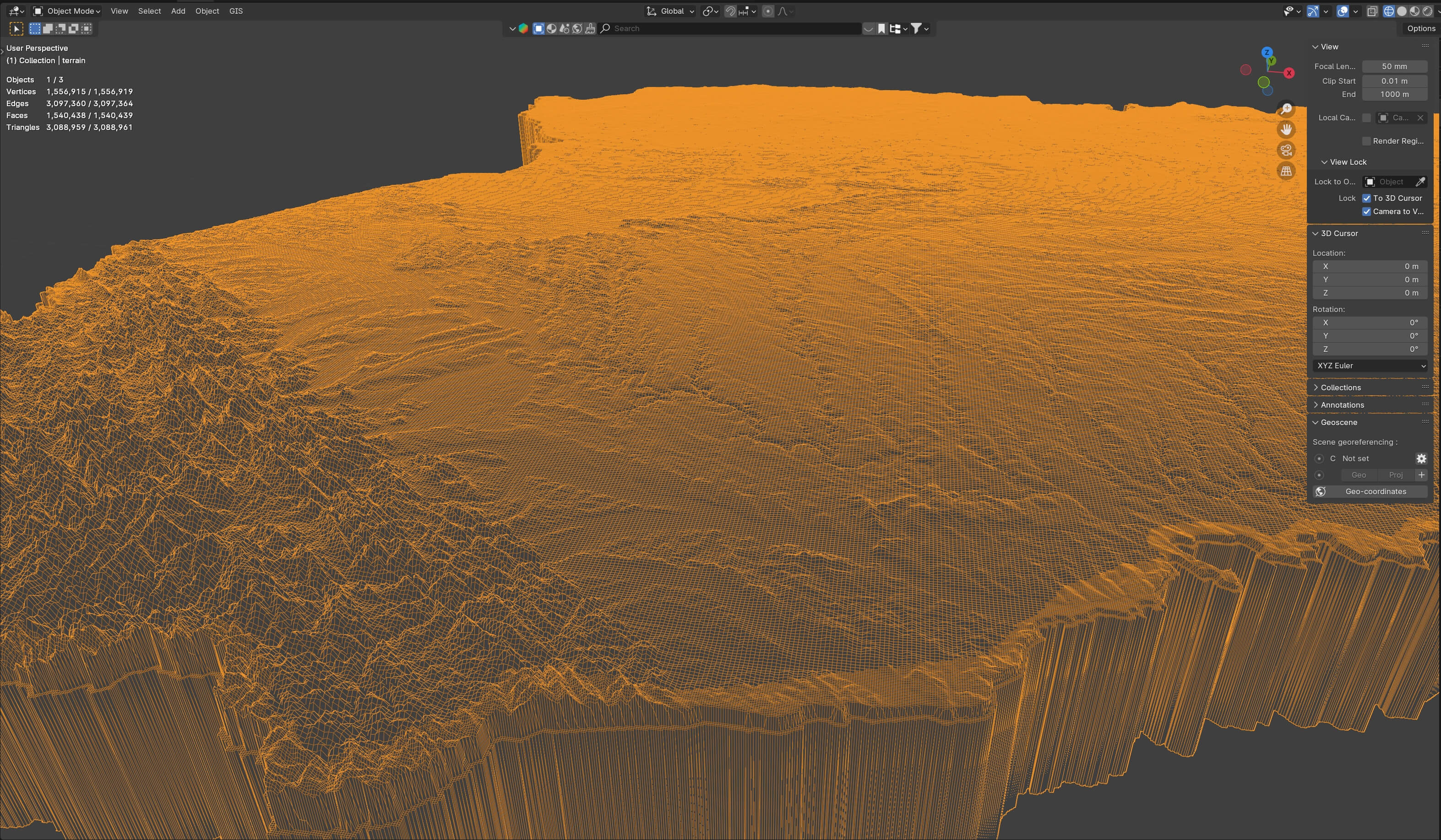 Ukraine Terrain Map - 3D Model by 3dstudio