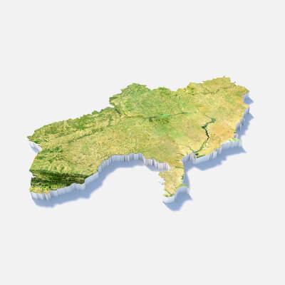 Ukraine Terrain Map - 3D Model by 3dstudio