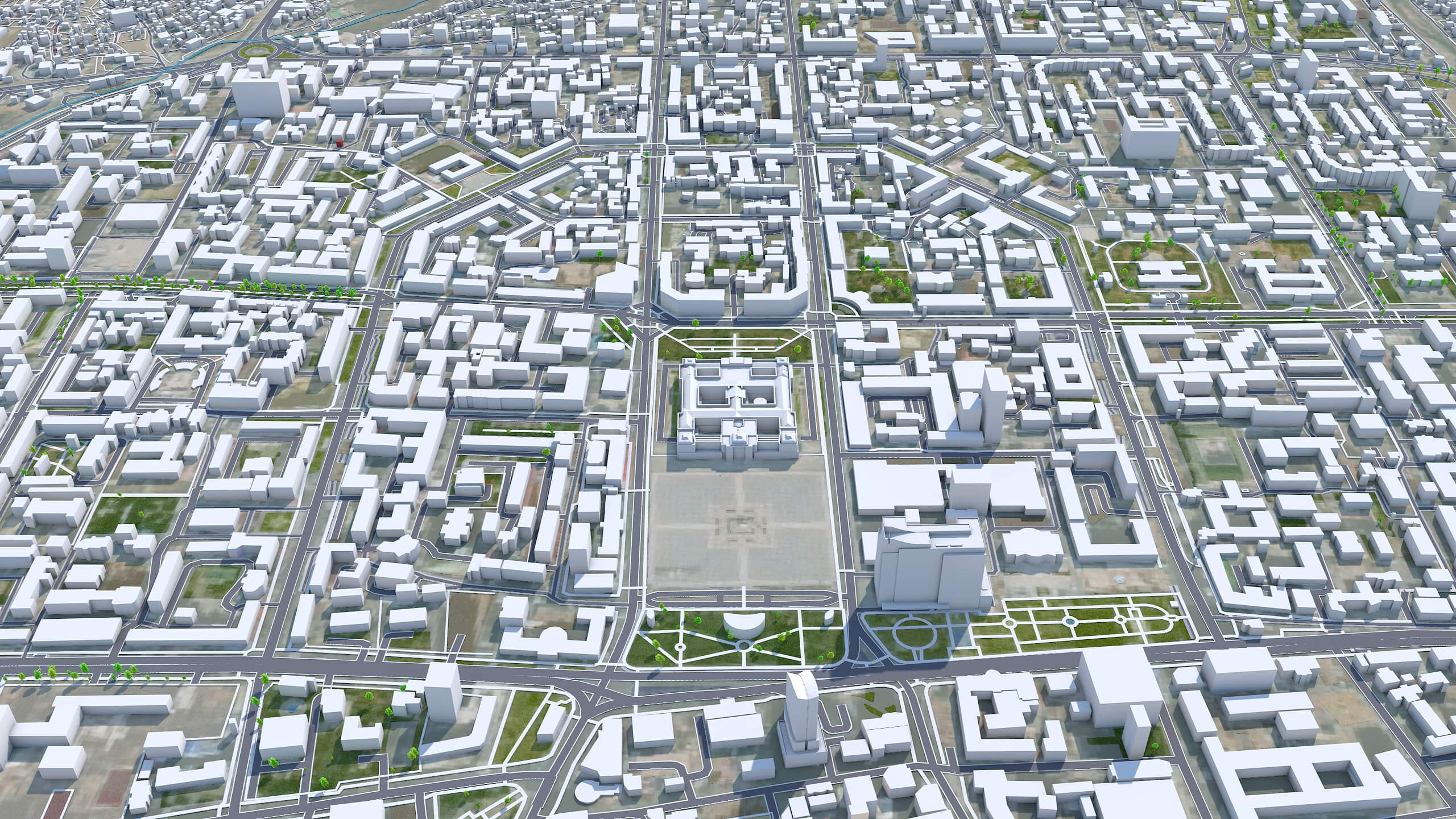 Ulaanbaatar City Mongolia 3D Model 50km by 3dstudio