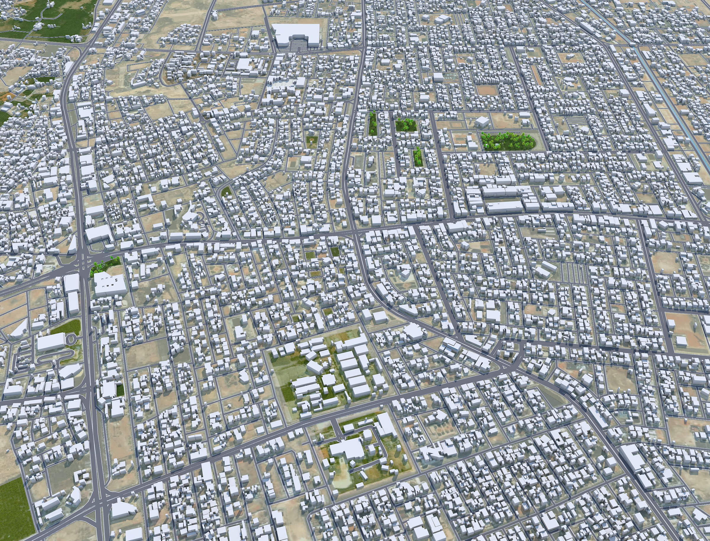 Unayzah City Saudi Arabia 30km - 3D Model by 3dstudio