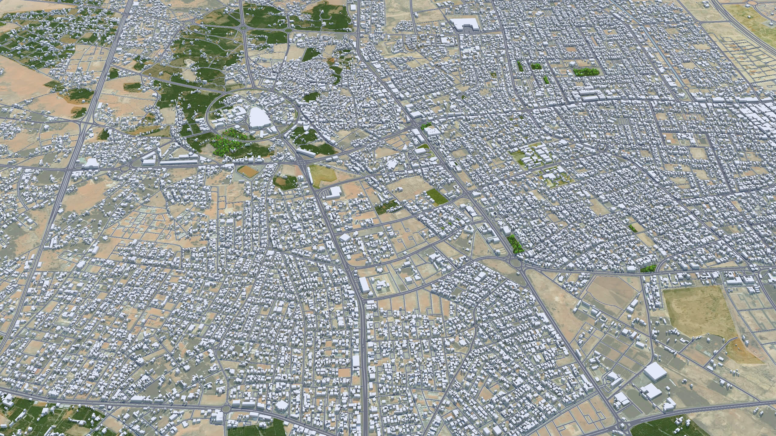 Unayzah City Saudi Arabia 3D Model 30km by 3dstudio