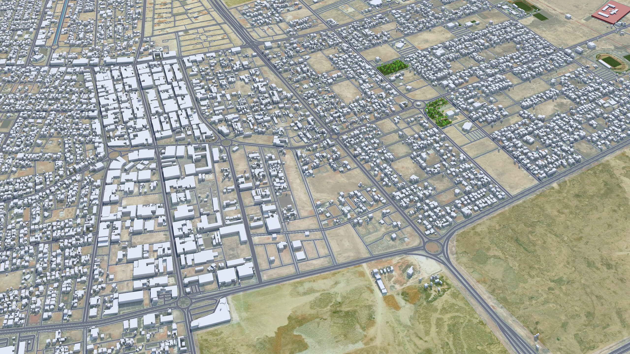 Unayzah City Saudi Arabia 3D Model 30km by 3dstudio
