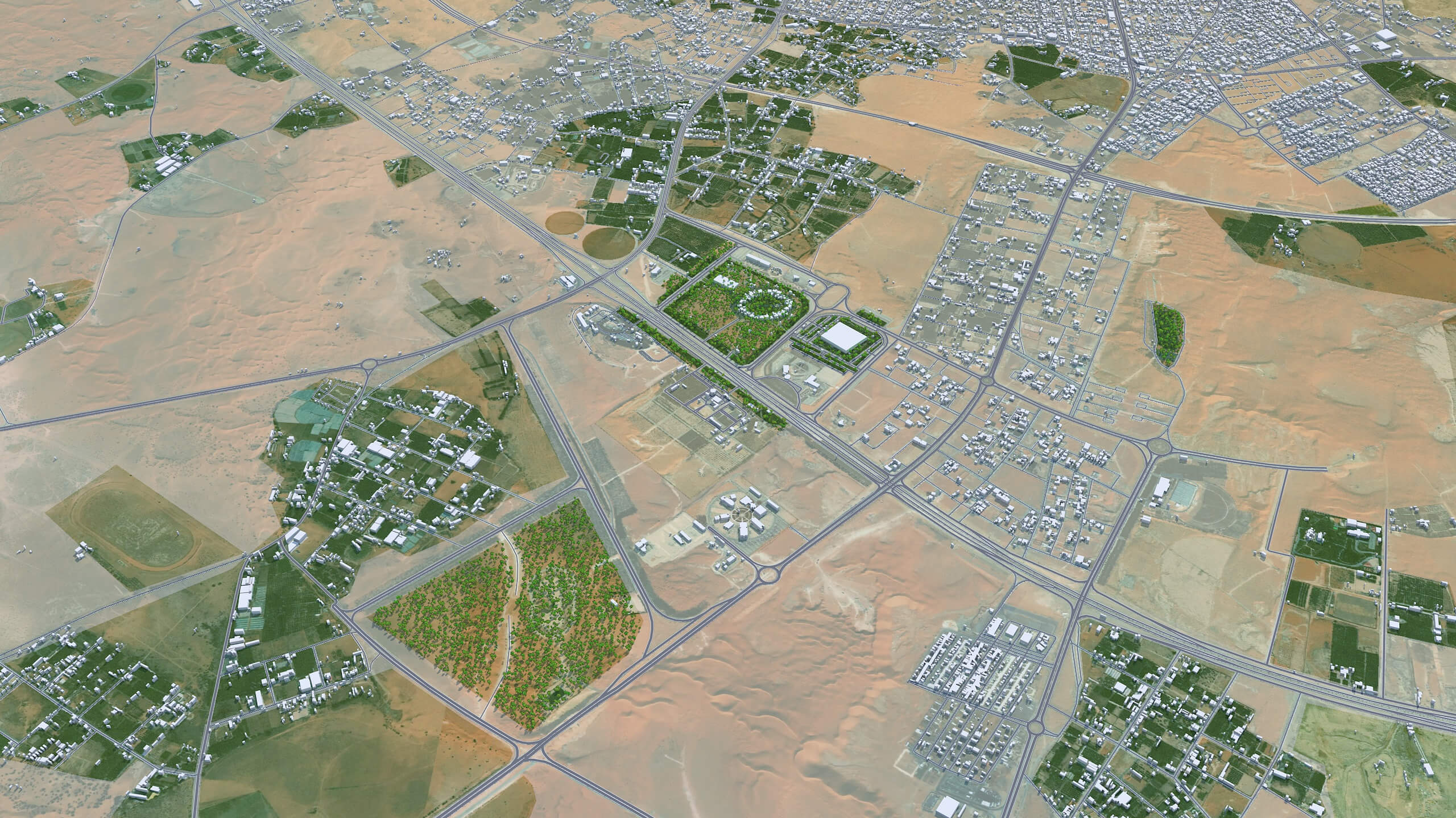 Unayzah City Saudi Arabia 3D Model 30km by 3dstudio