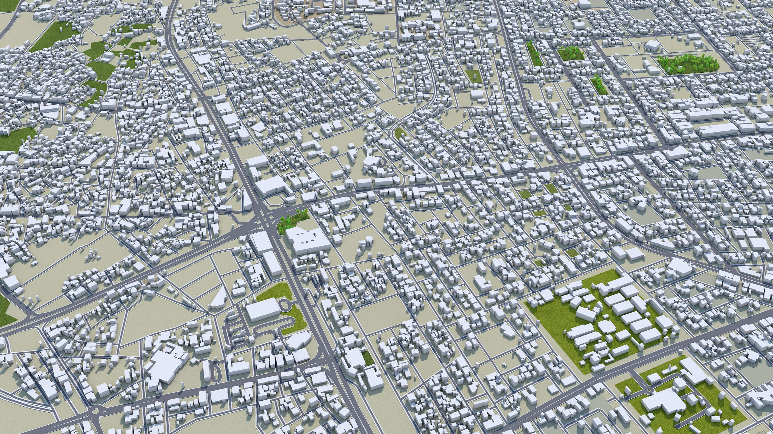 Unayzah City Saudi Arabia 3D Model 30km by 3dstudio