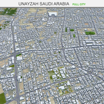 Unayzah City Saudi Arabia 30km - 3D Model by 3dstudio