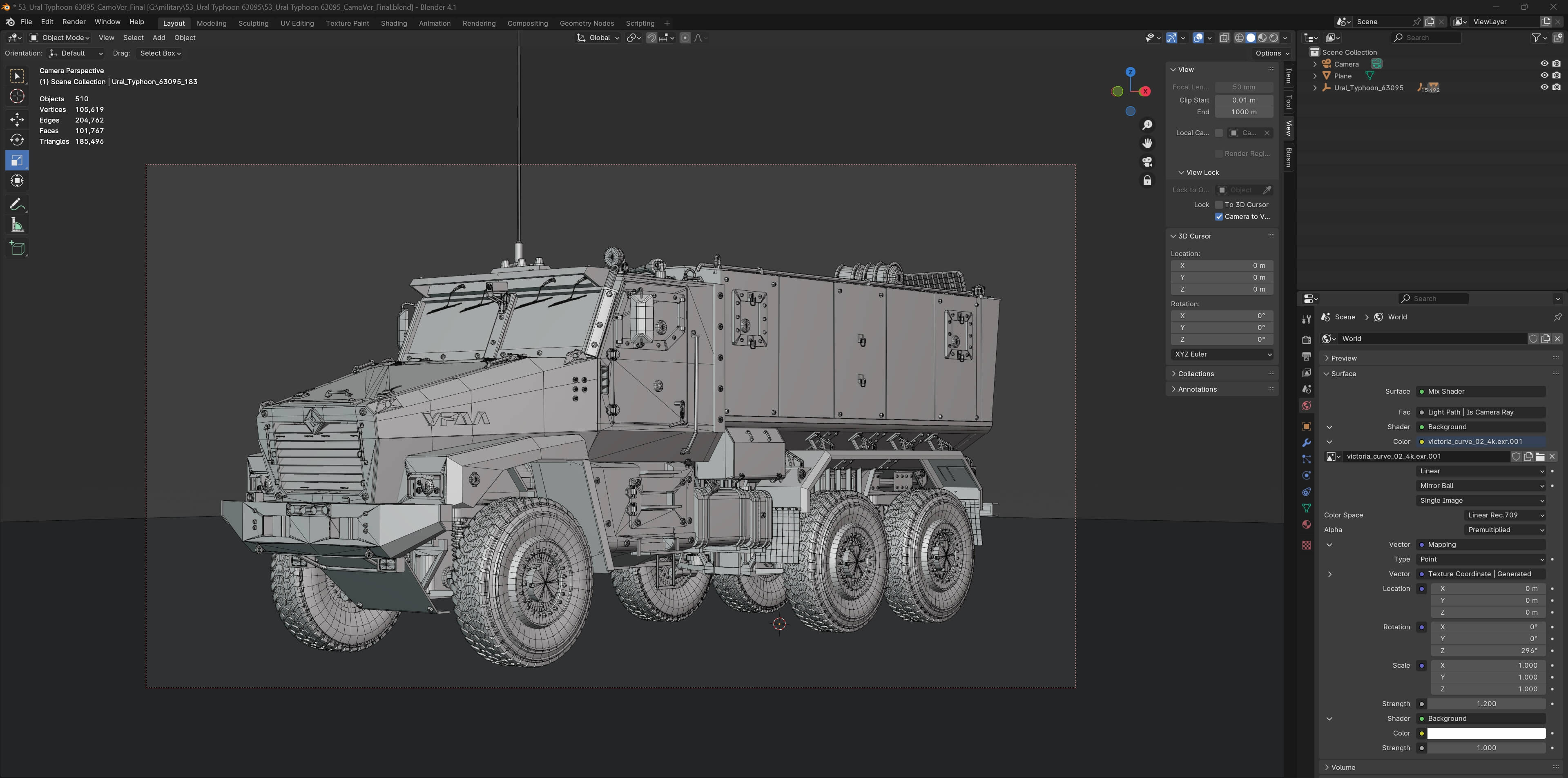 Ural Typhoon 63095 MRAP - 3D Model by 3dstudio
