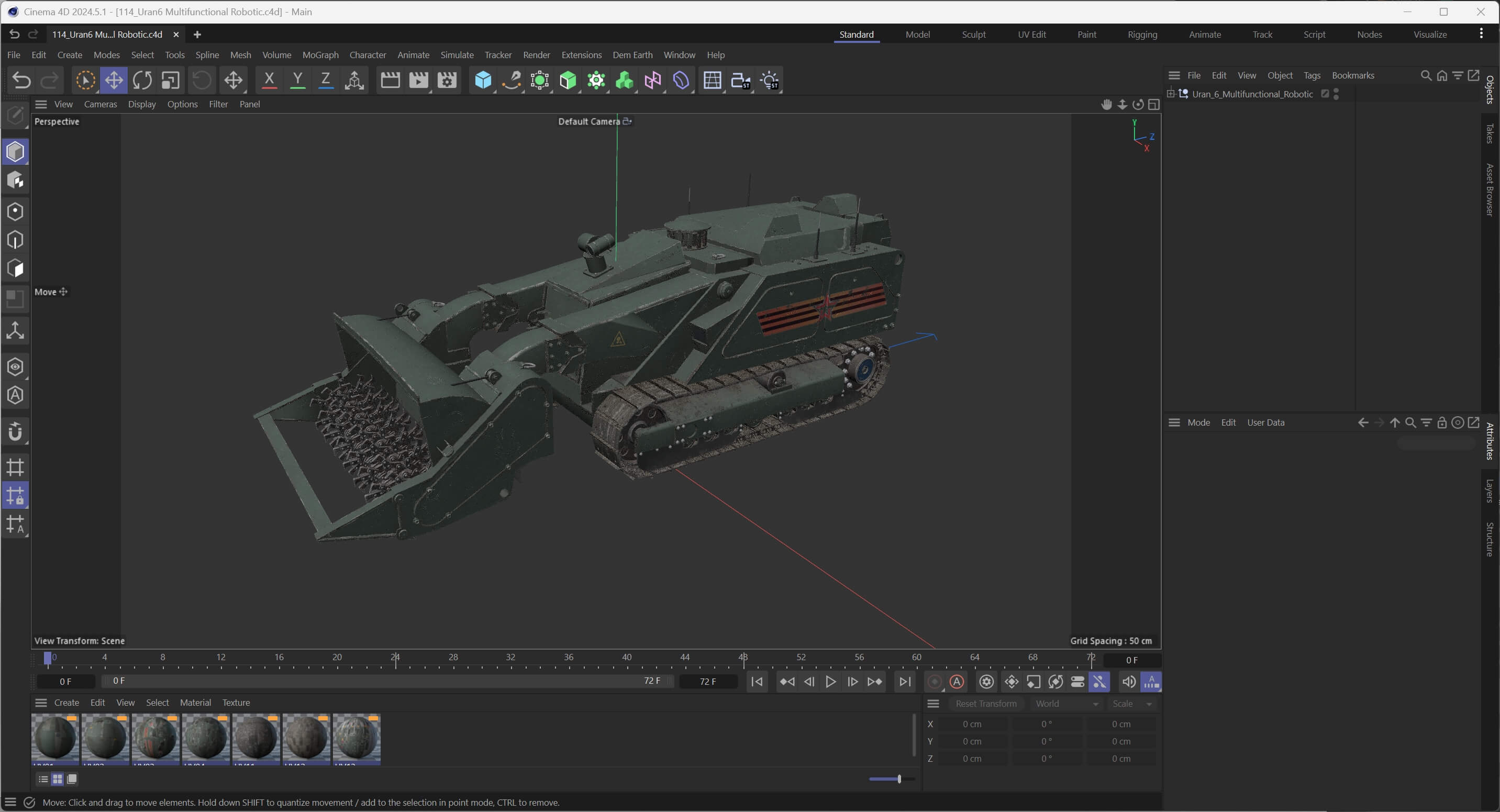 Uran 6 Mine Clearing Robot - 3D Model by 3dstudio