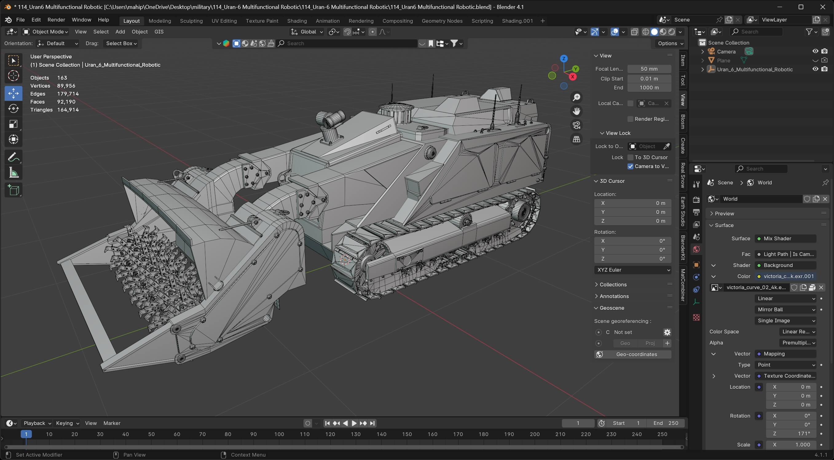 Uran 6 Mine Clearing Robot - 3D Model by 3dstudio