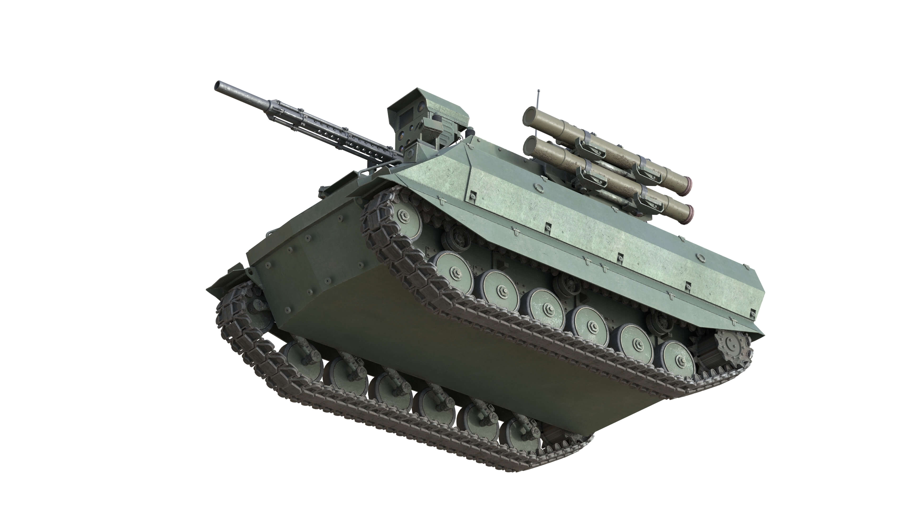 Uran-9 combat tank 3D Model by 3dstudio