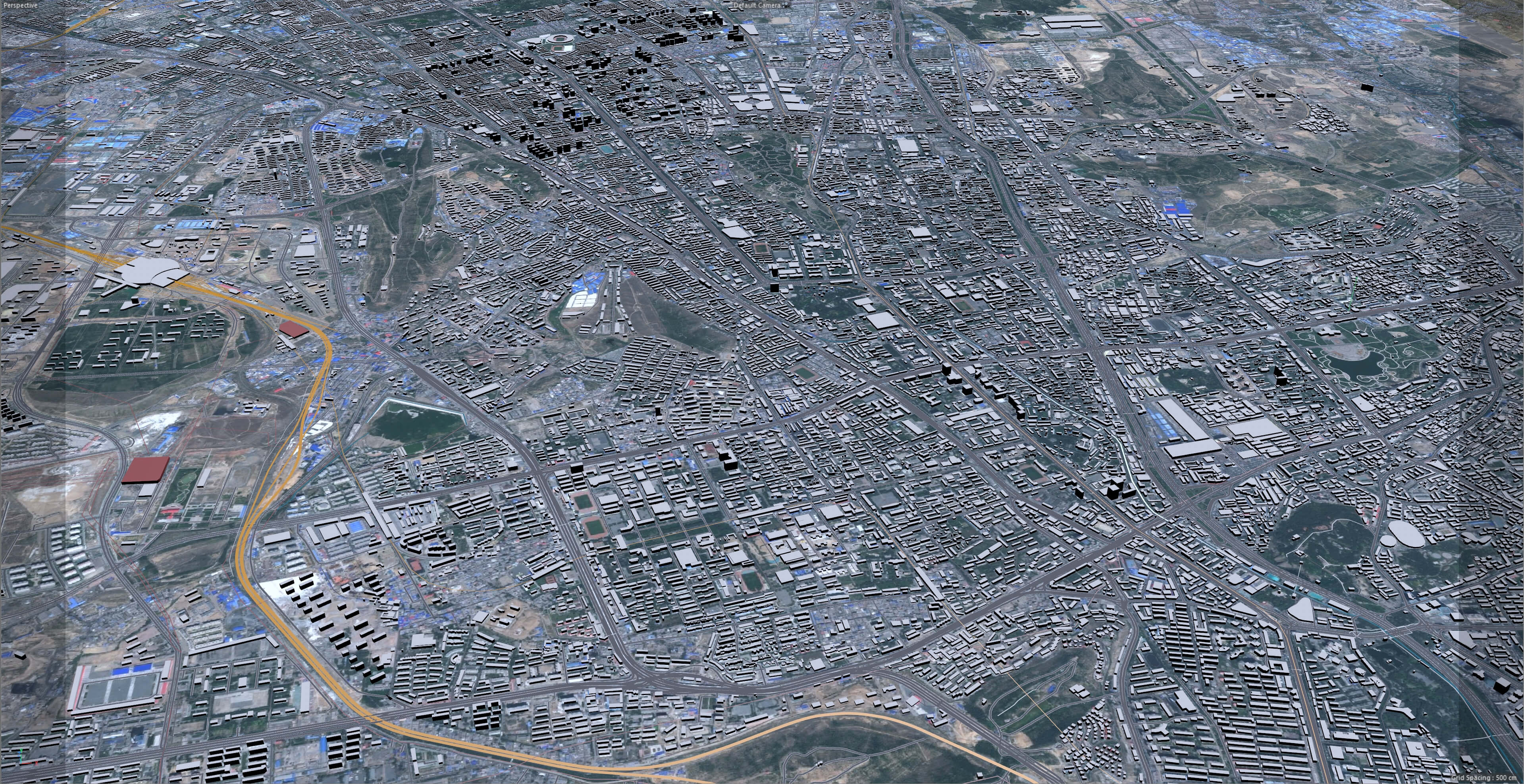 Urumqi City Xinjiang China 3D Model 60km by 3dstudio