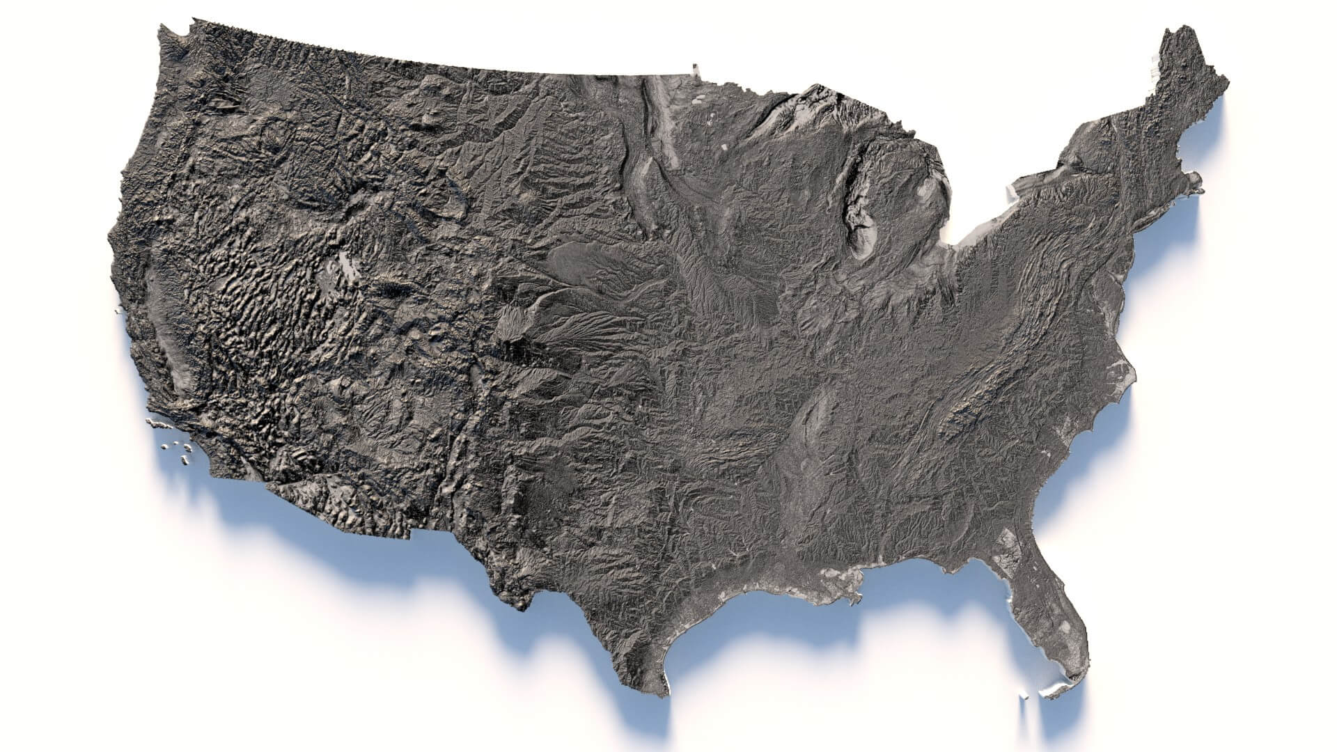 USA Terrain Map - 3D Model by 3dstudio