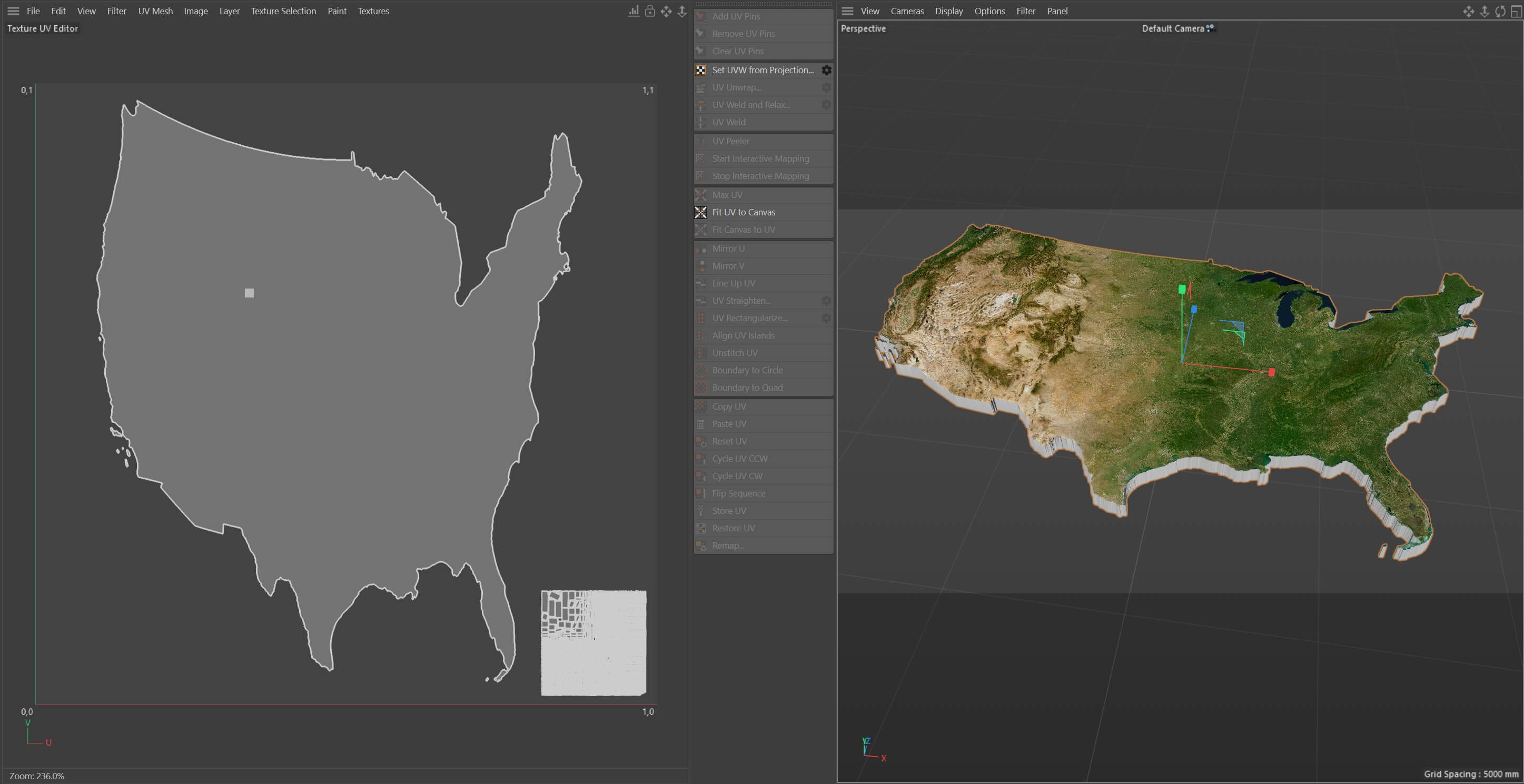 USA Terrain Map - 3D Model by 3dstudio