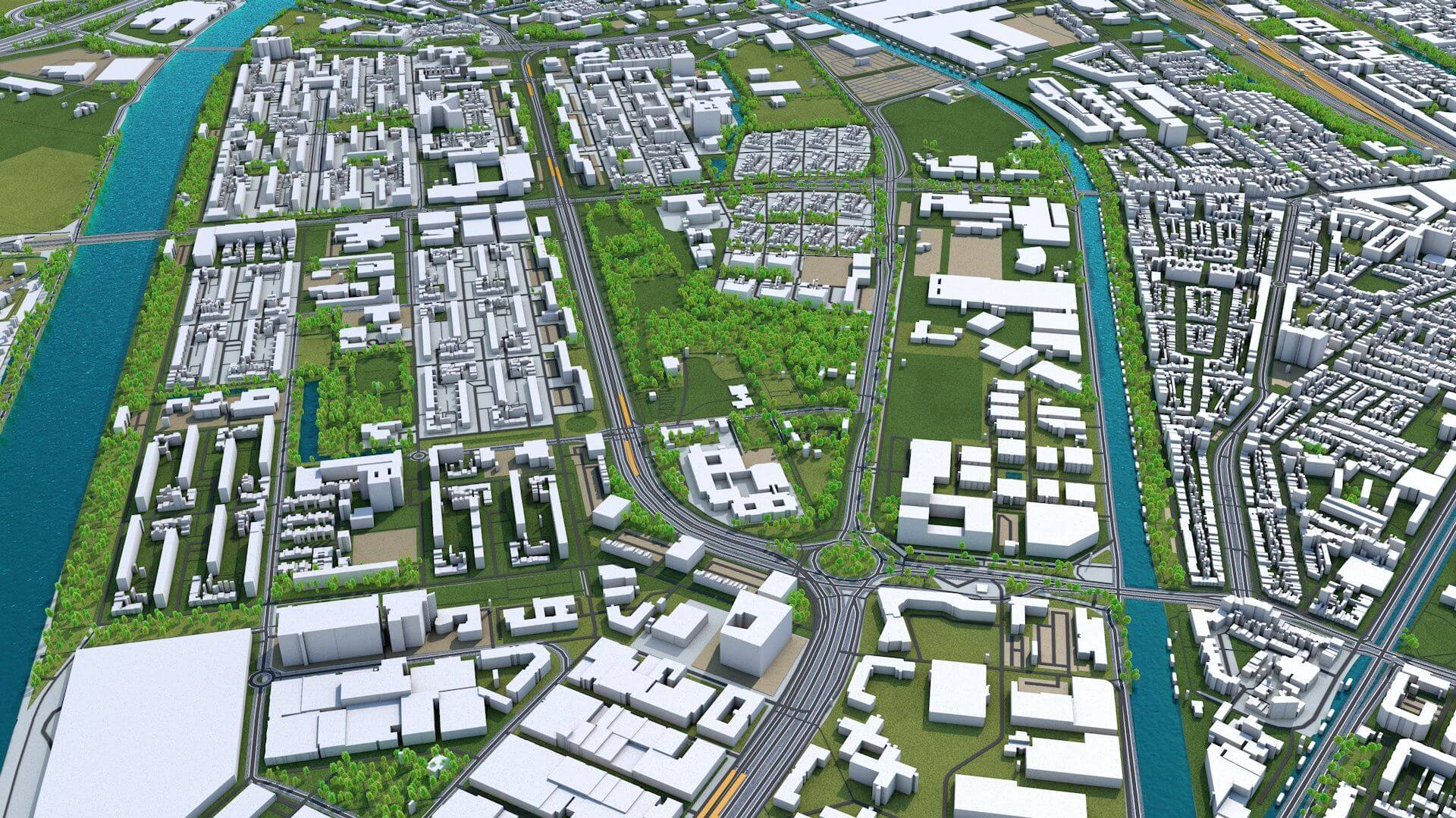 Utrecht Netherlands 50km - 3D Model by 3dstudio