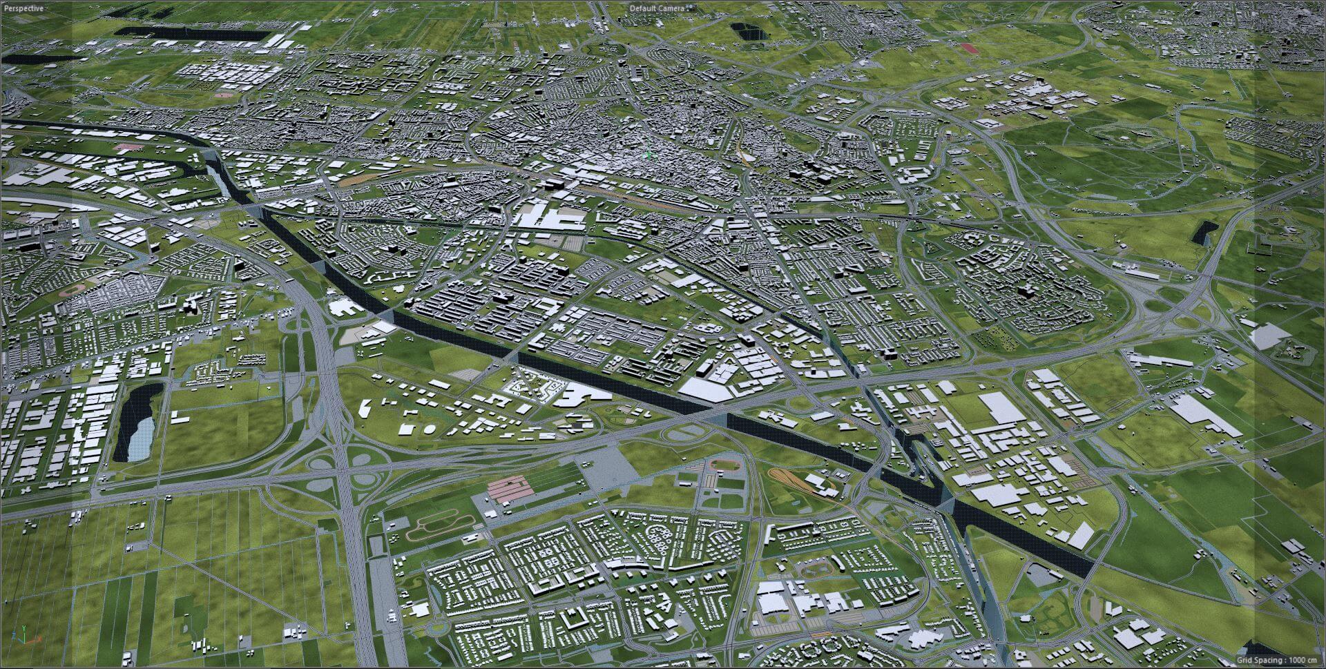 Utrecht Netherlands 50km - 3D Model by 3dstudio