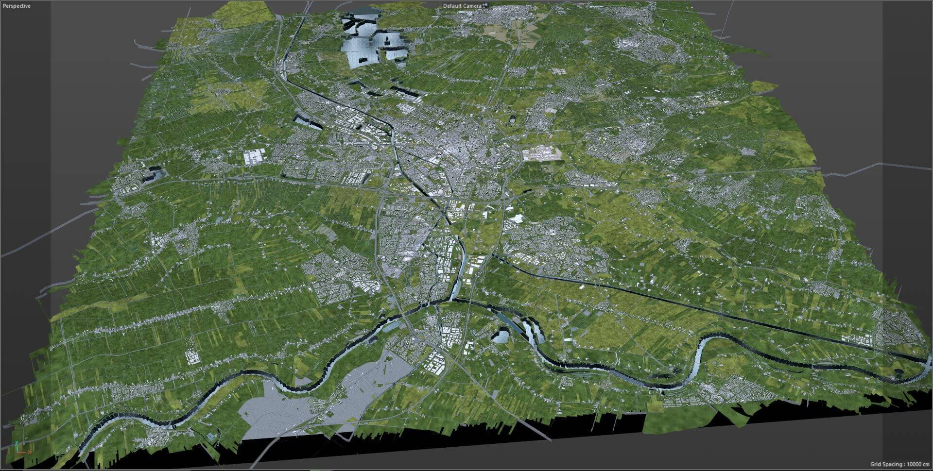 Utrecht Netherlands 50km - 3D Model by 3dstudio