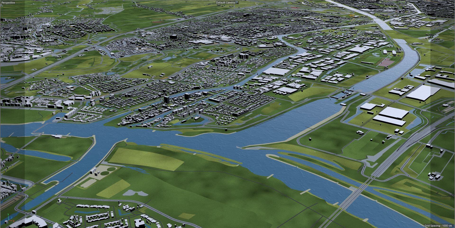 Utrecht Netherlands 50km - 3D Model by 3dstudio