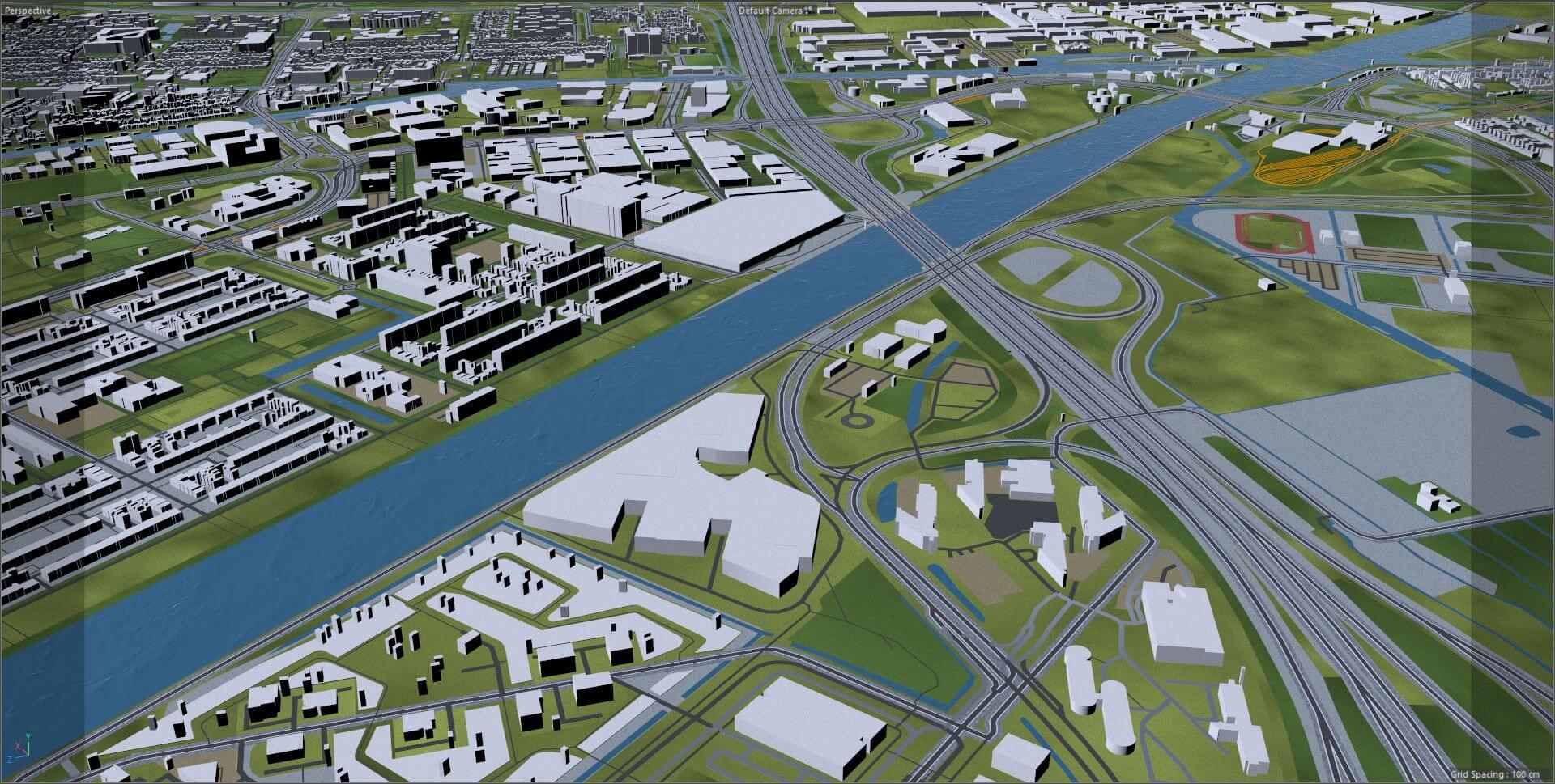 Utrecht Netherlands 50km - 3D Model by 3dstudio