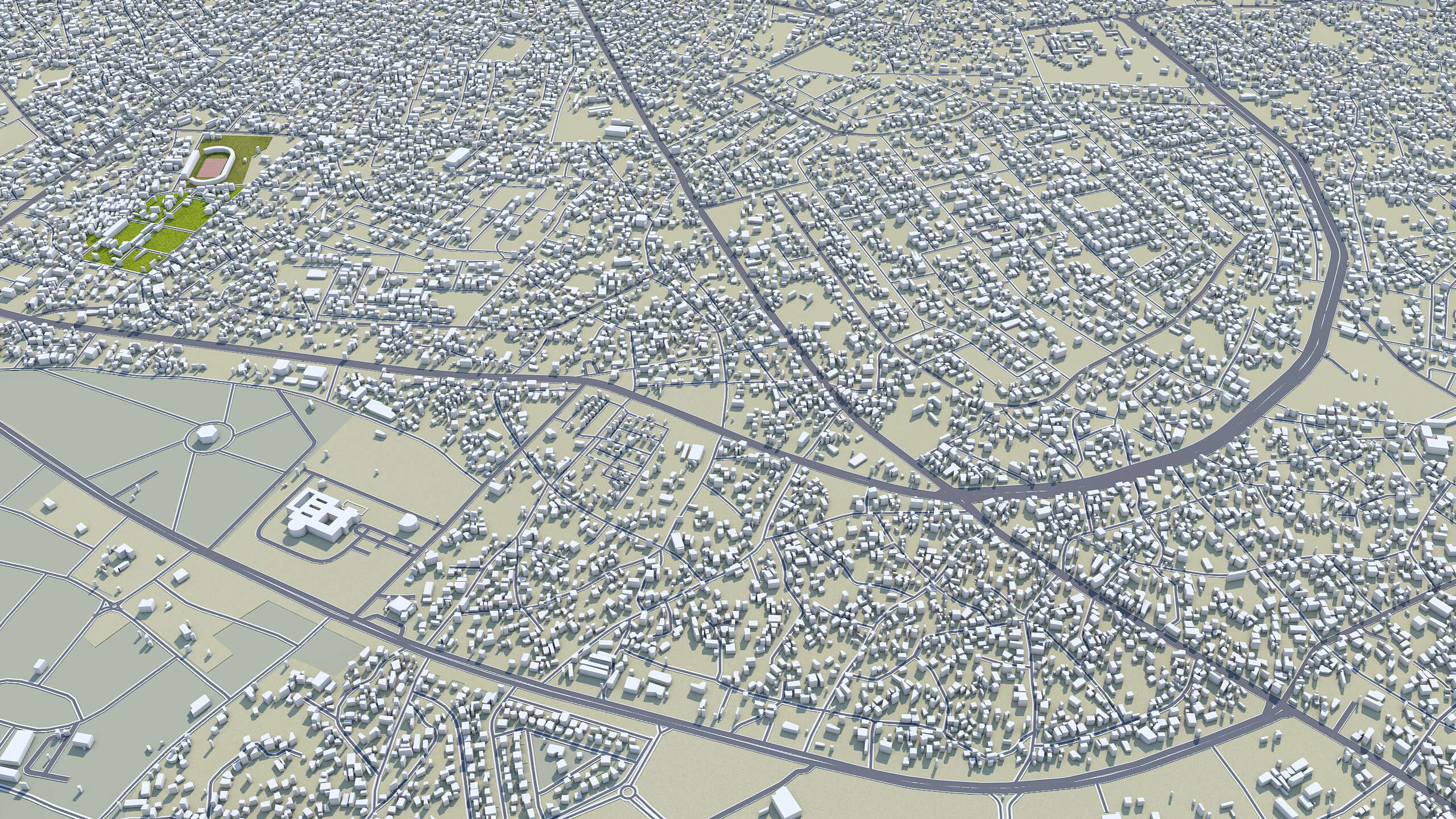 Uyo City Nigeria 3D Model 35km by 3dstudio