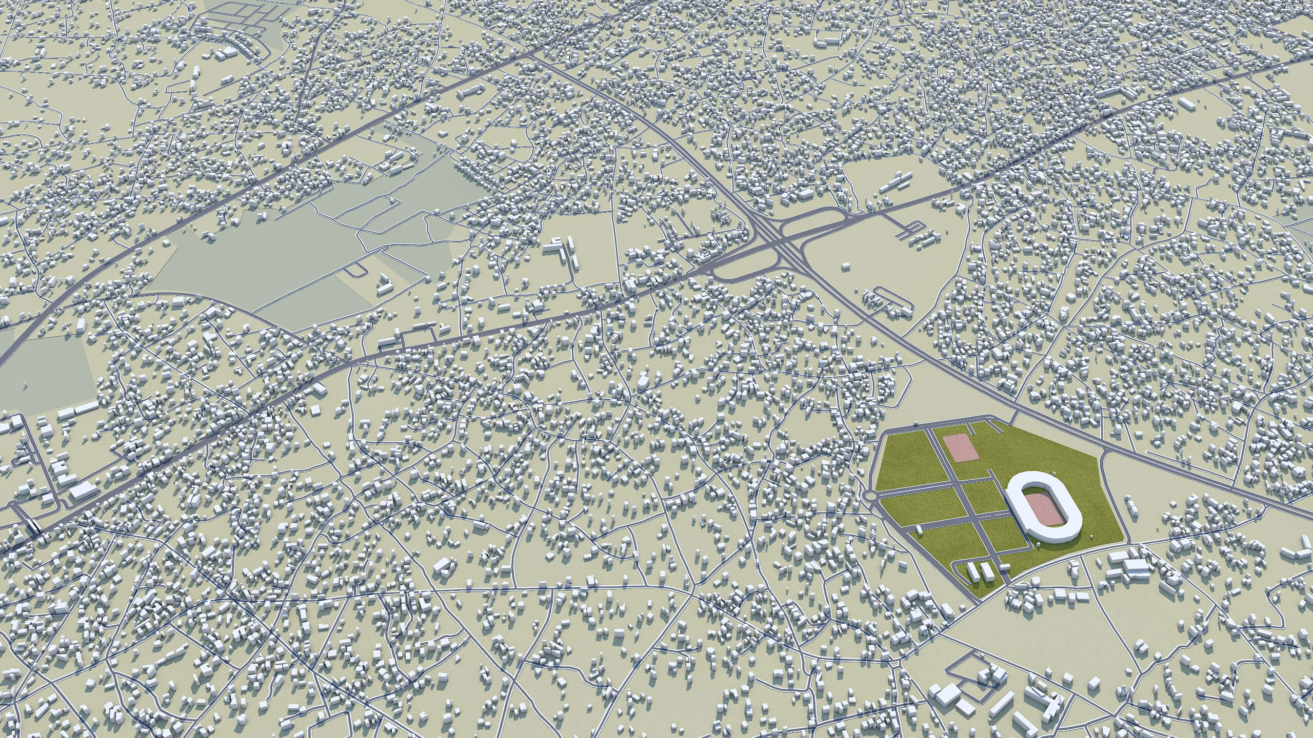 Uyo City Nigeria 3D Model 35km by 3dstudio