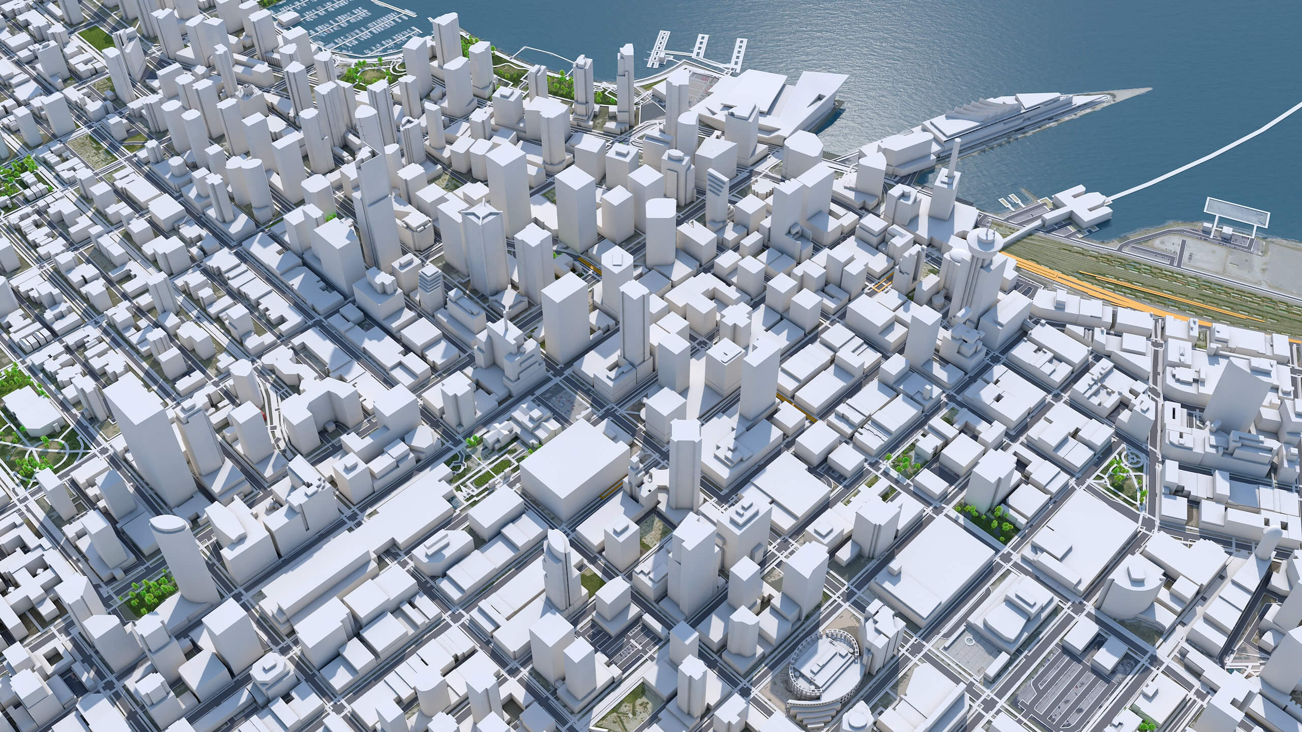 Vancouver Downtown Canada 6km - 3D Model by 3dstudio