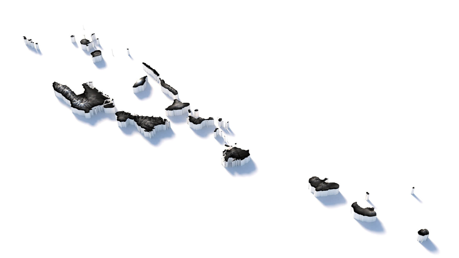 Vanuatu Terrain Map - 3D Model by 3dstudio