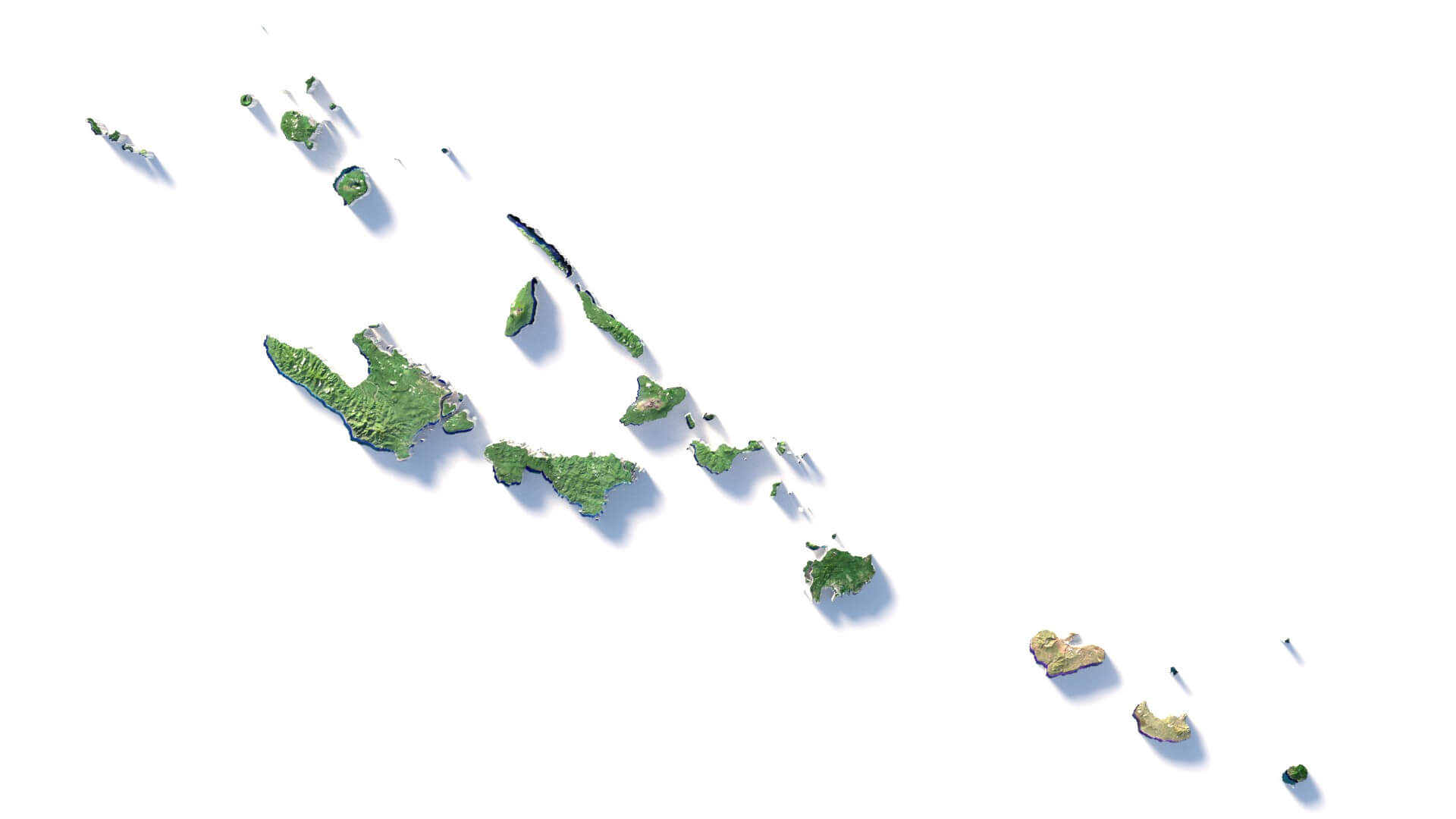 Vanuatu Terrain Map - 3D Model by 3dstudio