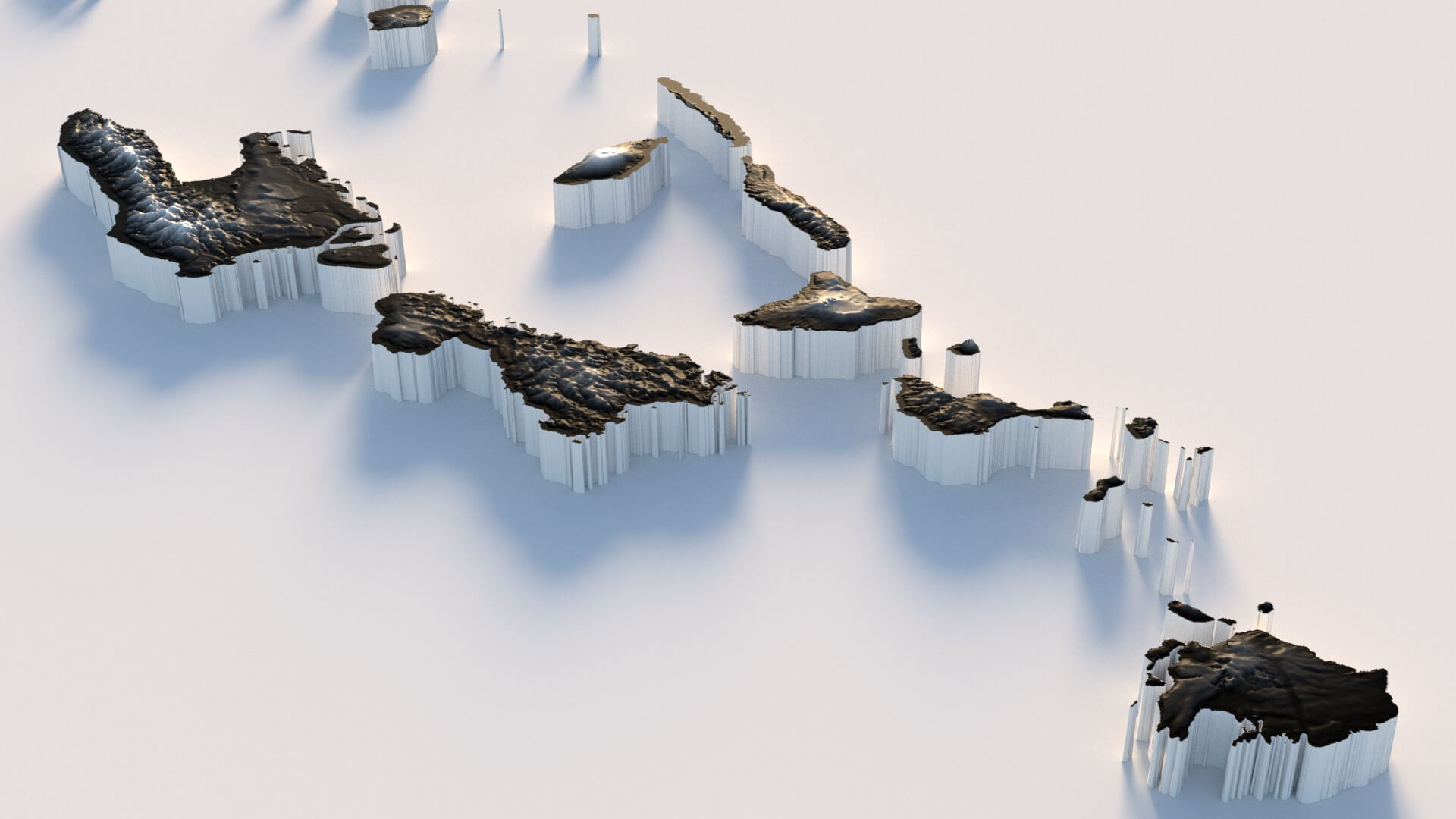 Vanuatu Terrain Map - 3D Model by 3dstudio