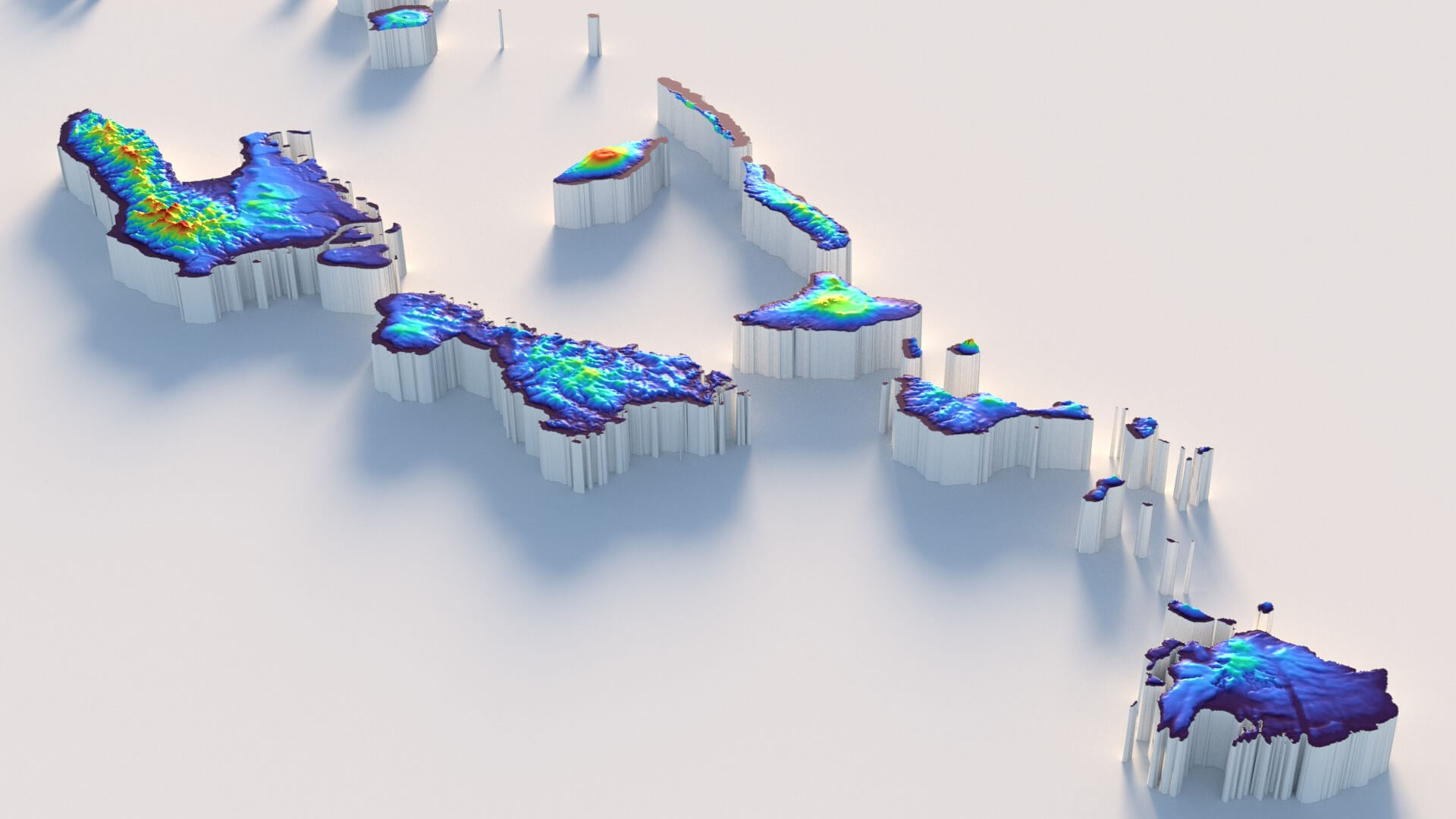 Vanuatu Terrain Map - 3D Model by 3dstudio