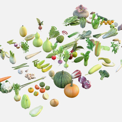 Vegetable 3D Model Collection by 3dstudio