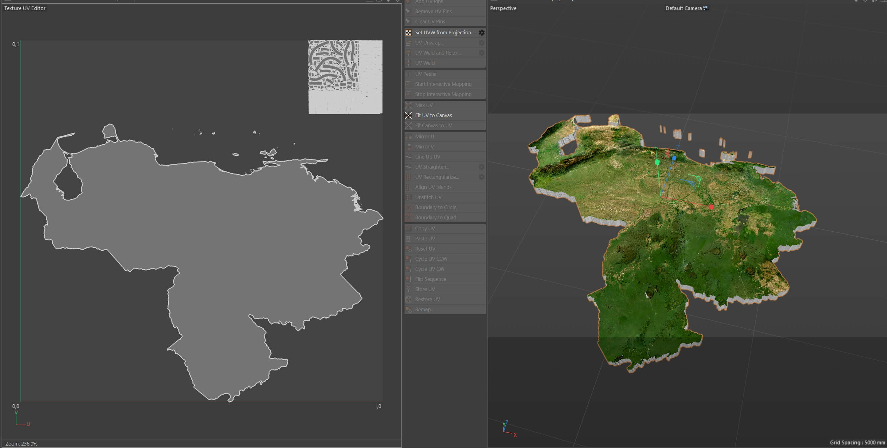 Venezuela Terrain Map - 3D Model by 3dstudio