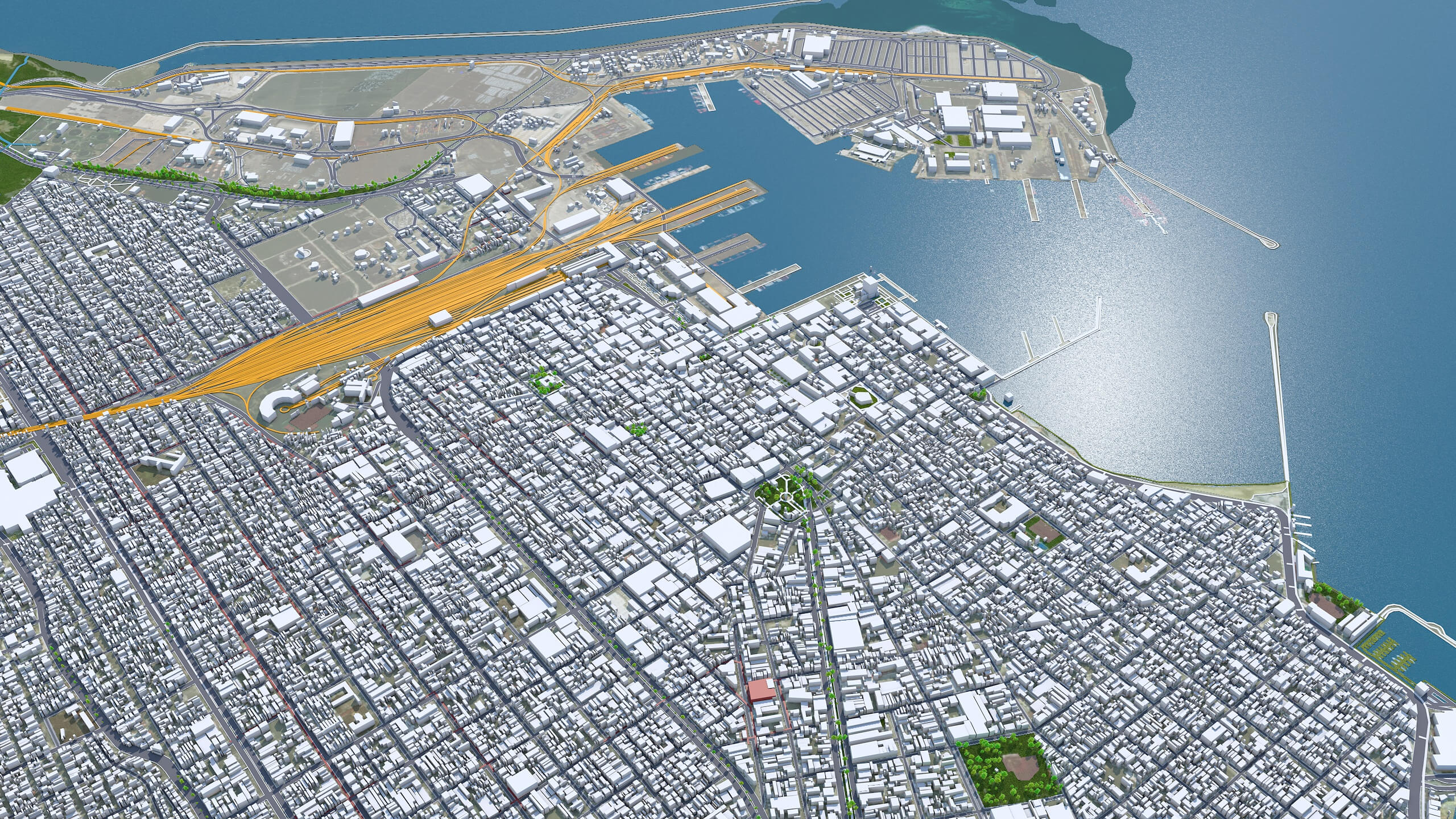 Veracruz City Mexico 3D Model 20km by 3dstudio