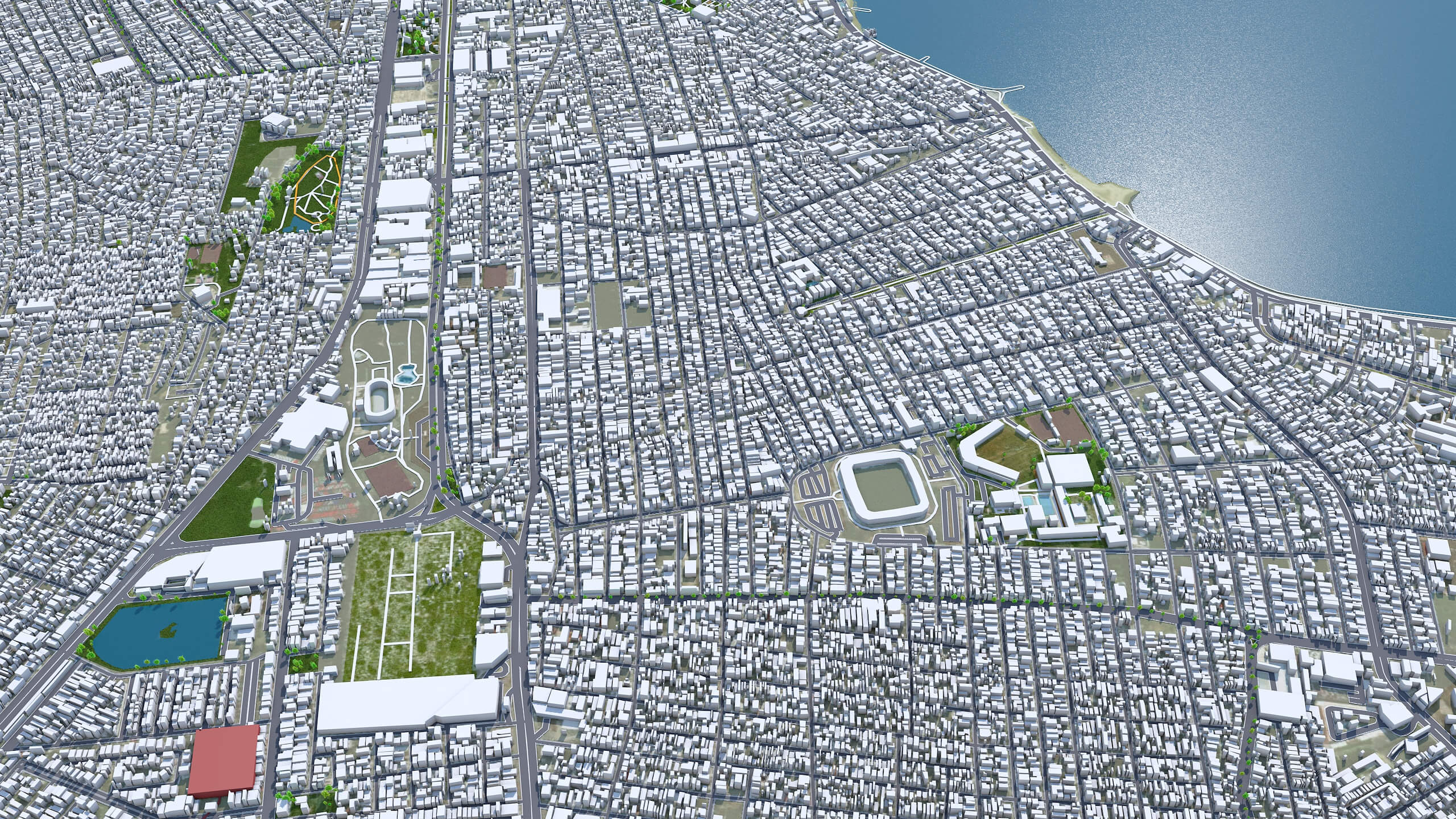Veracruz City Mexico 3D Model 20km by 3dstudio