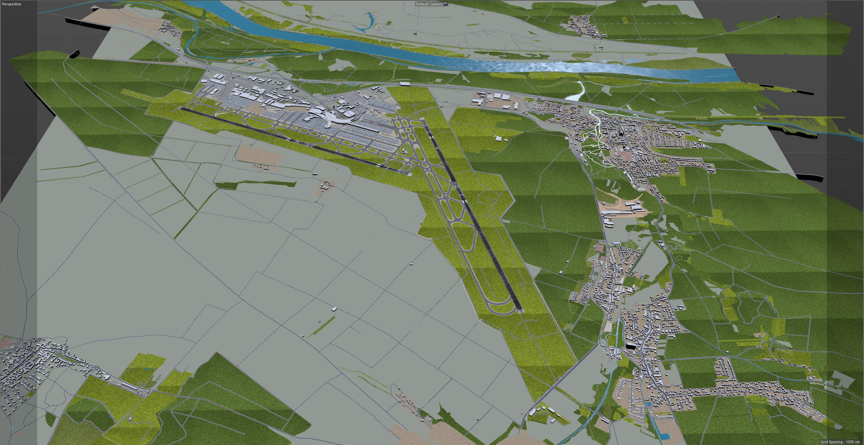 Vienna Airport - 3D Model by 3dstudio