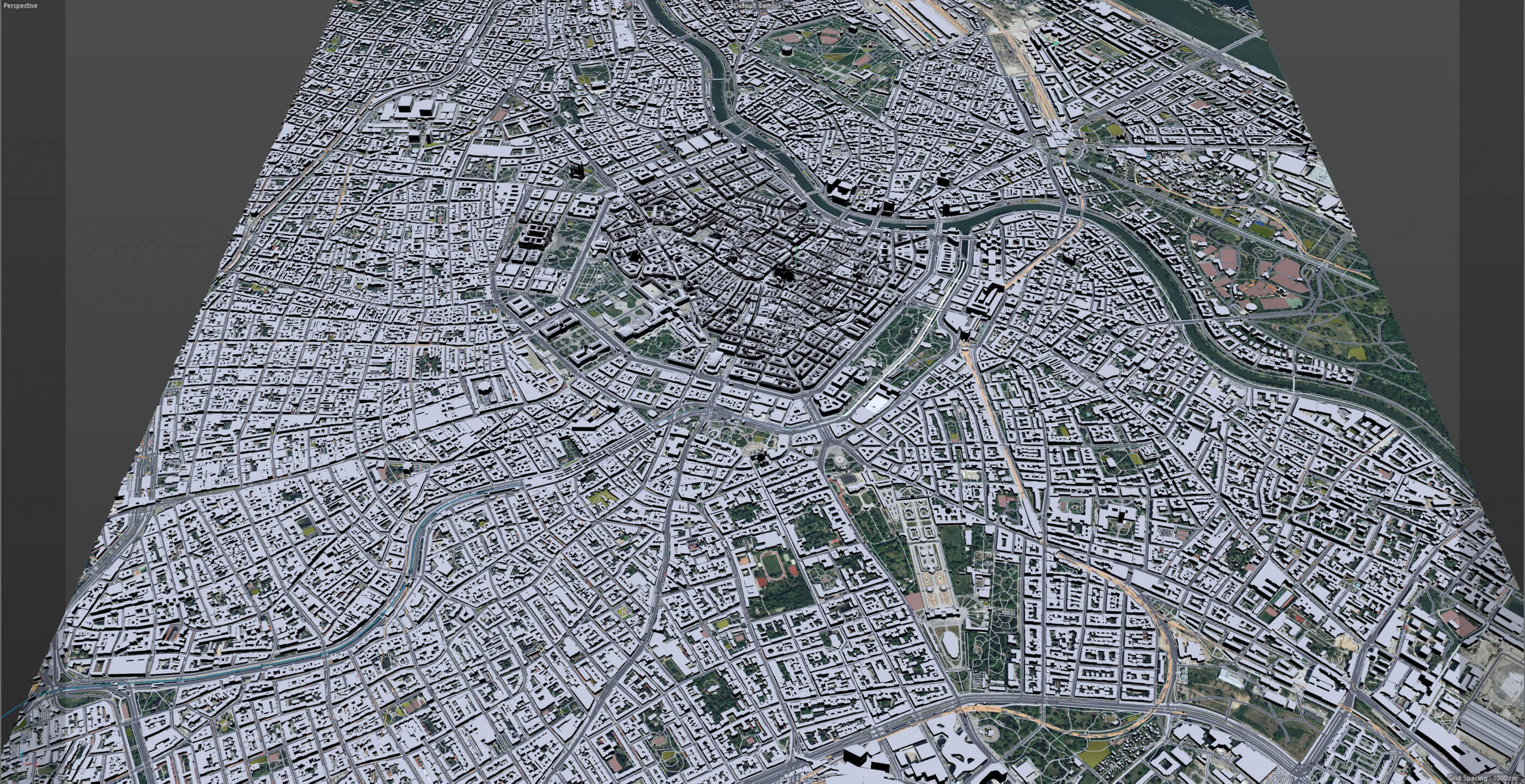 Vienna Downtown Austria 8km - 3D Model by 3dstudio