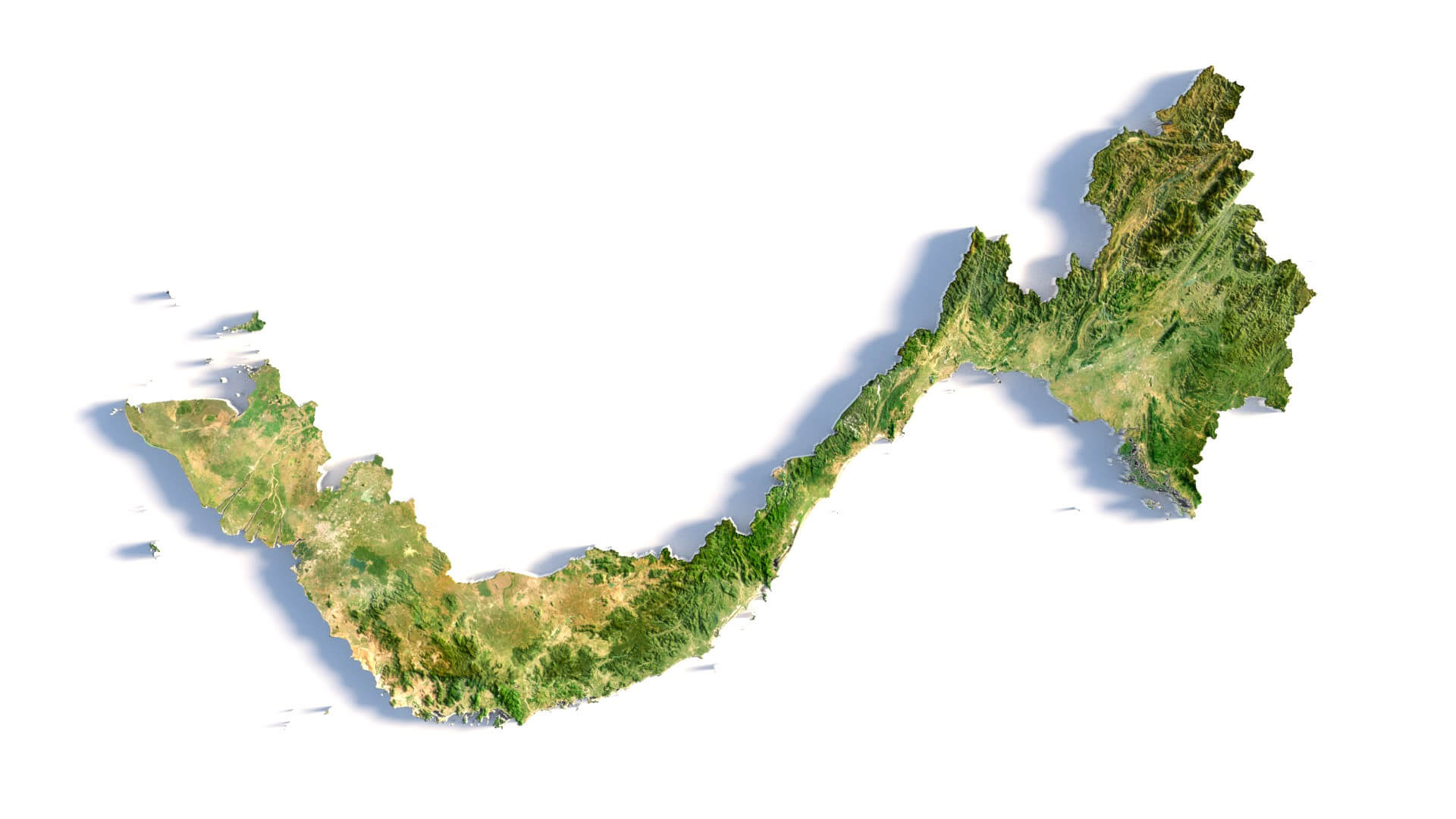 Viet Nam Terrain Map - 3D Model by 3dstudio