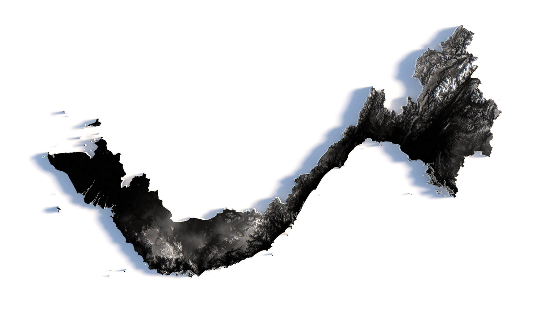 Viet Nam Terrain Map - 3D Model by 3dstudio