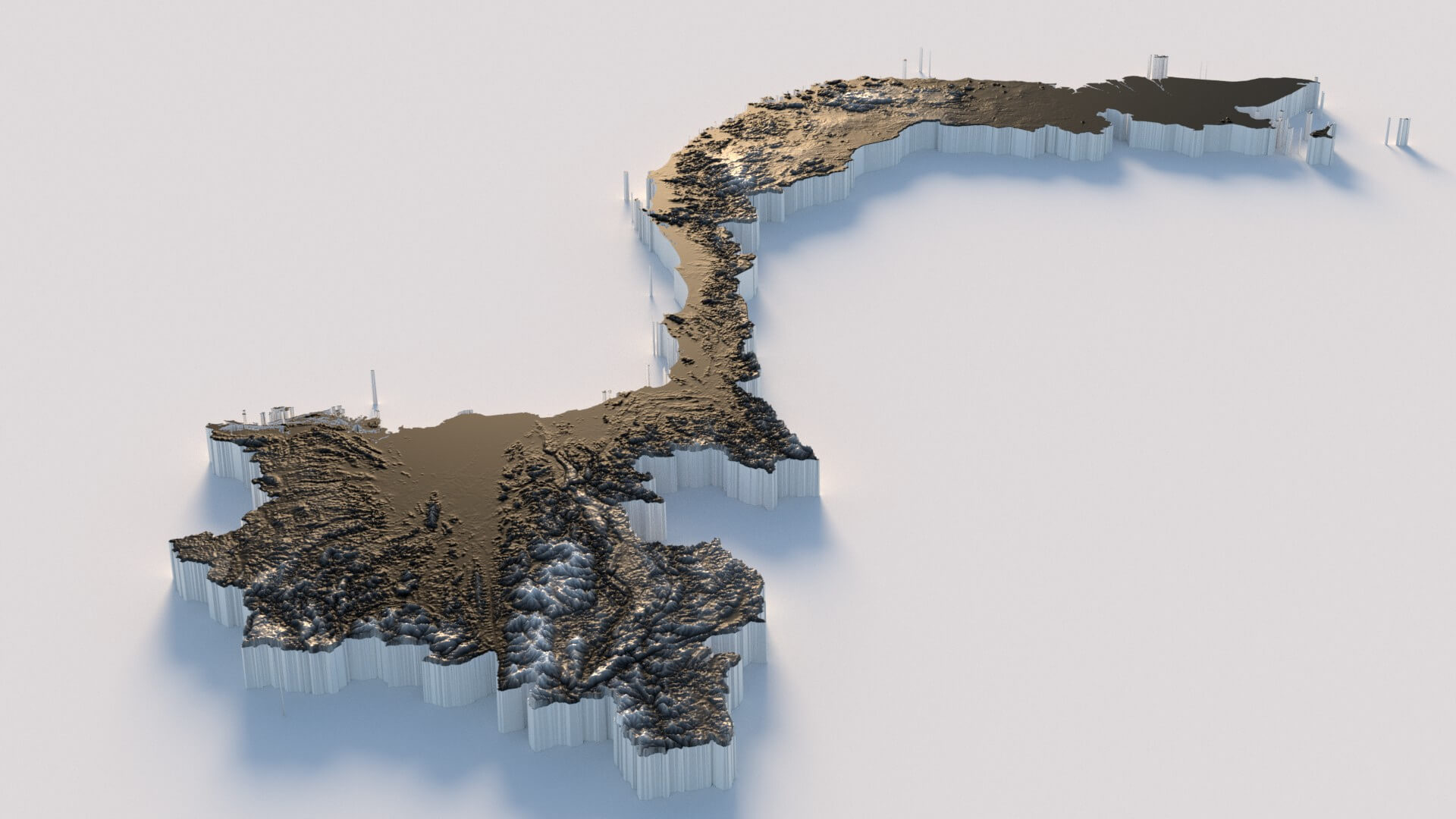 Viet Nam Terrain Map - 3D Model by 3dstudio