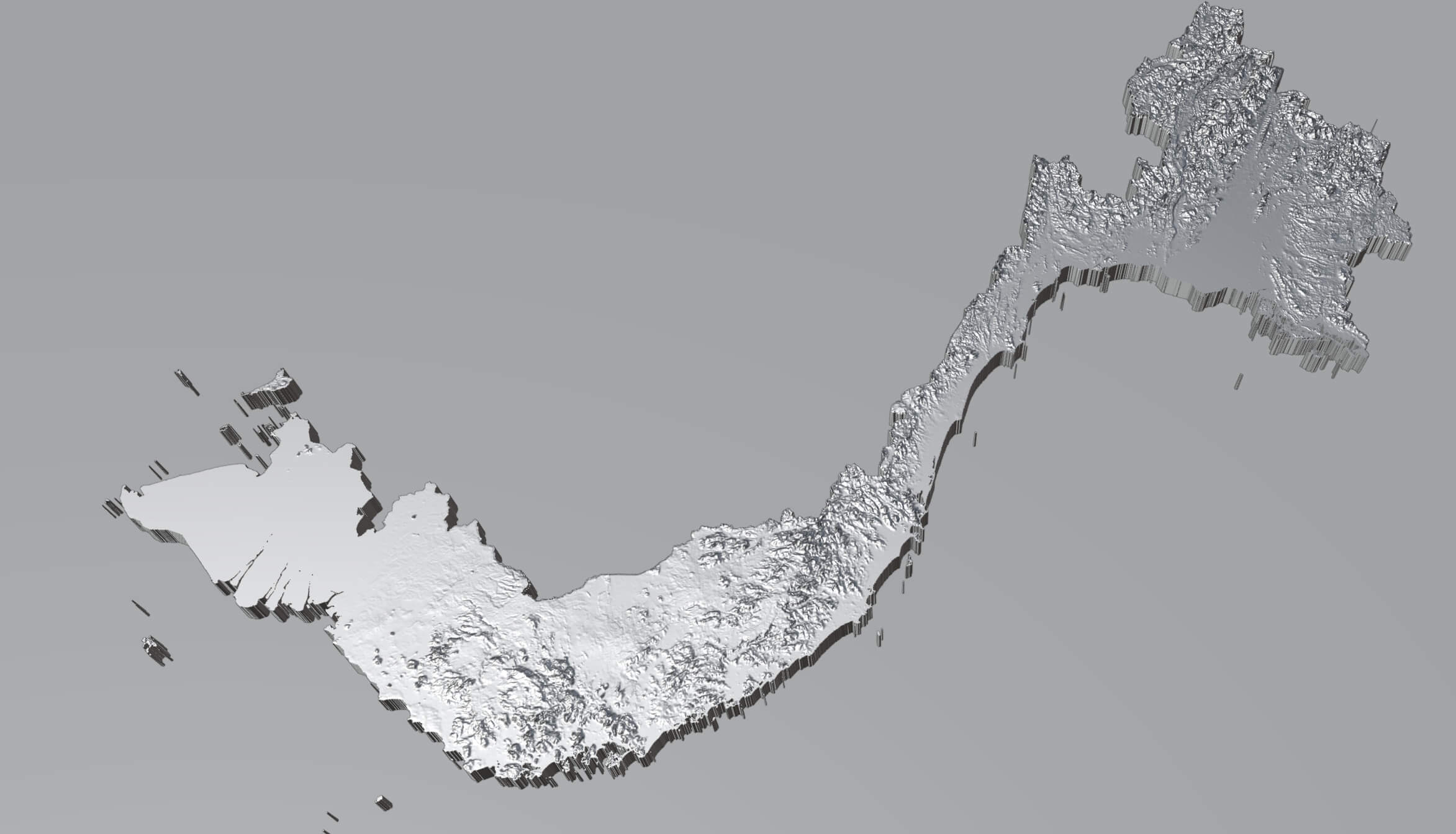 Viet Nam Terrain Map - 3D Model by 3dstudio