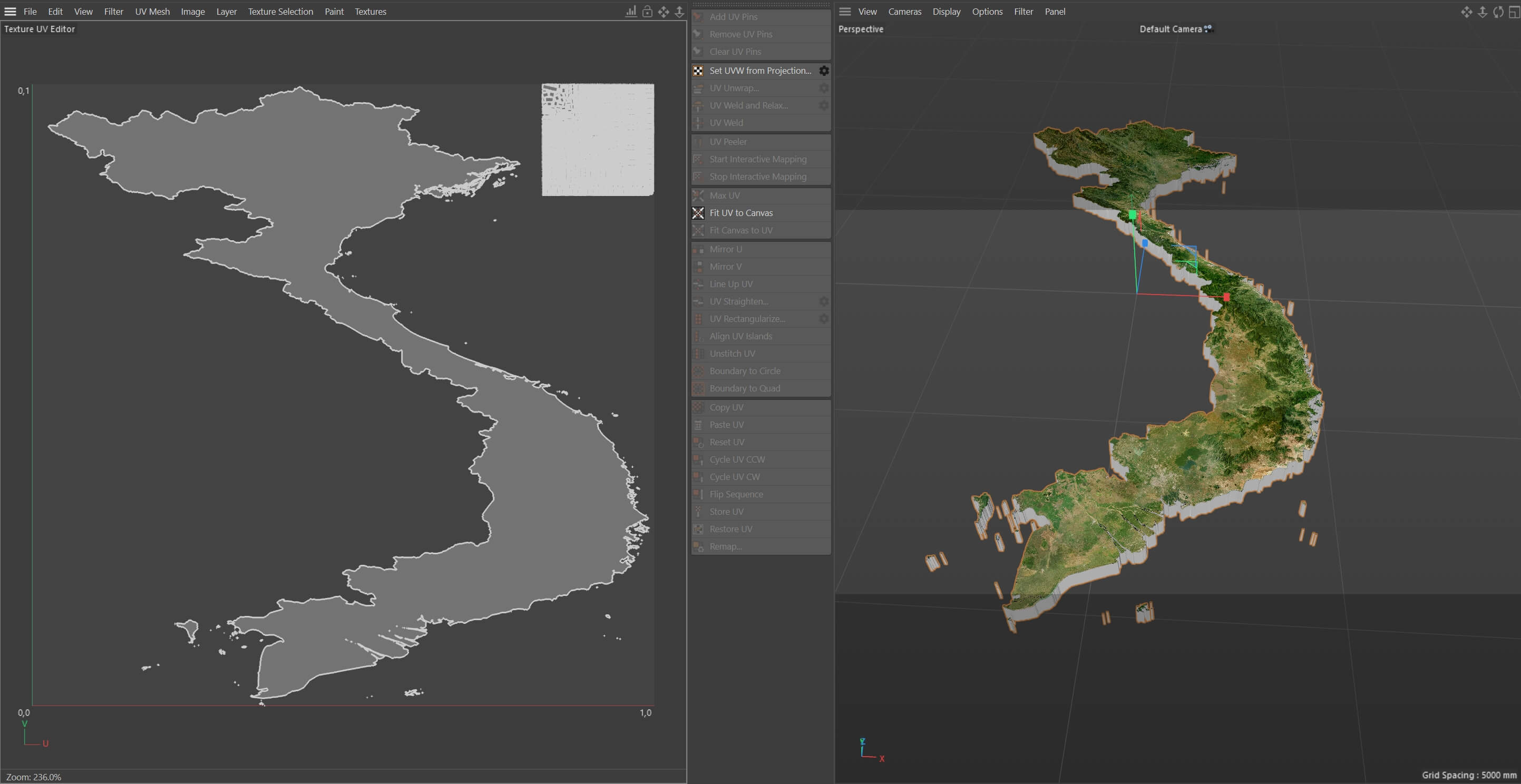 Viet Nam Terrain Map - 3D Model by 3dstudio