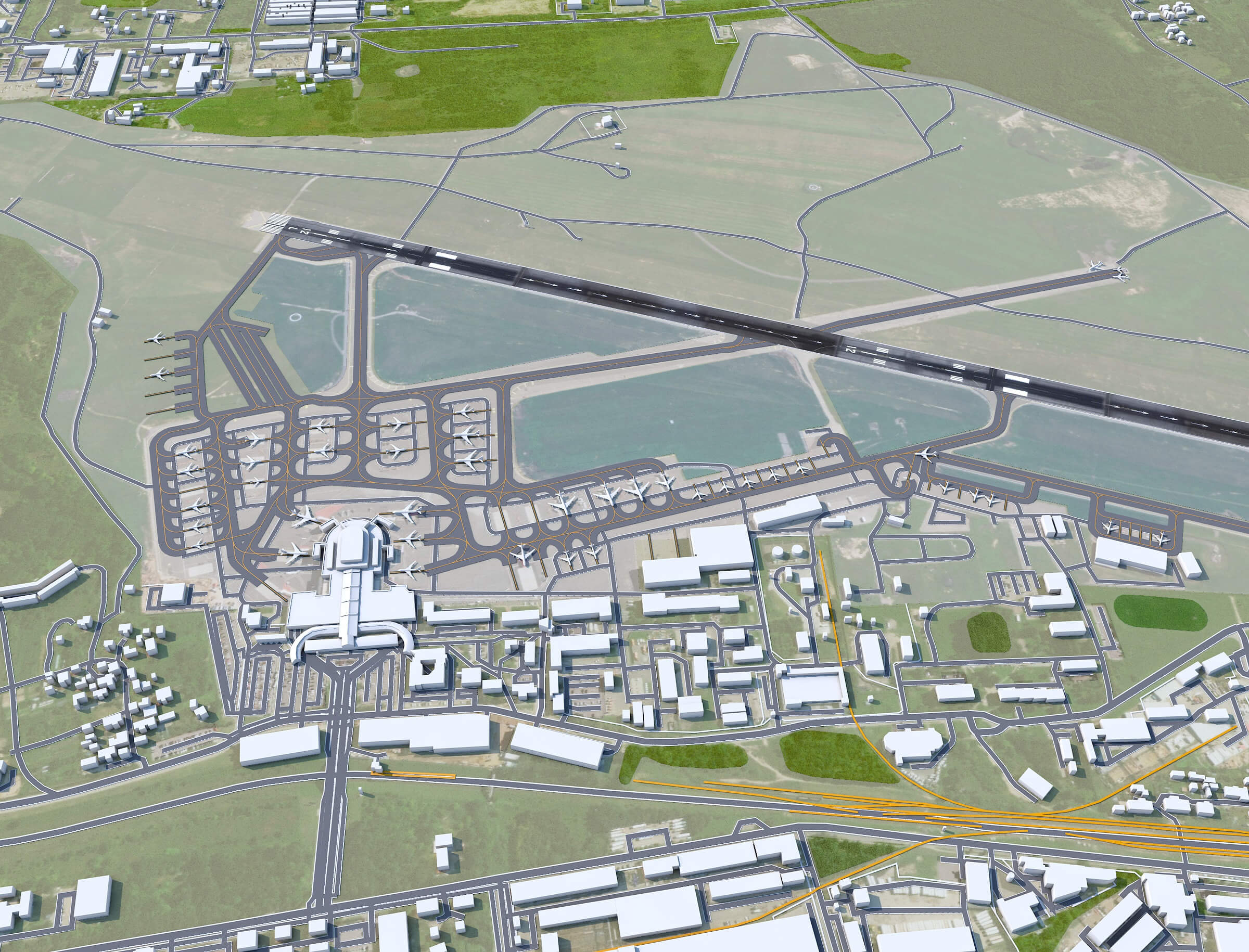 Vilnius Airport - 3D Model by 3dstudio