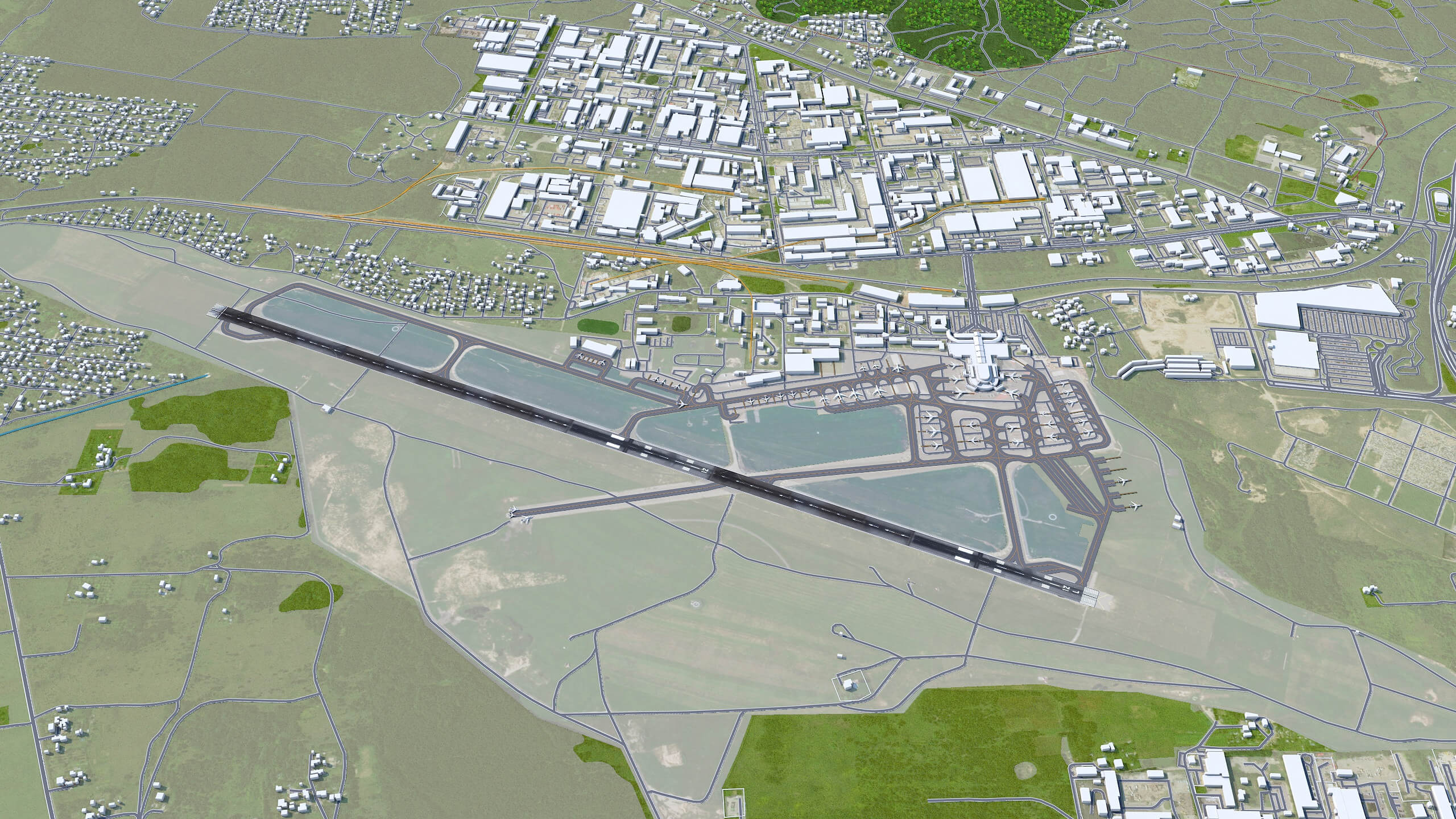 Vilnius Airport - 3D Model by 3dstudio